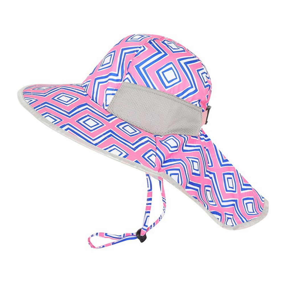 Kid Sun Hat Toddler Beach Outdoor Hats UV Protection Adjustable Wide ...
