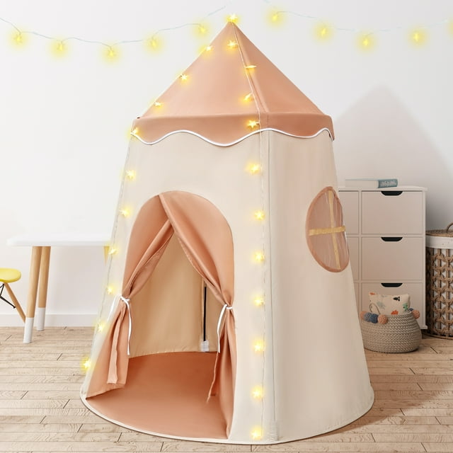 TOPFOX Toddler Playhouse, Outdoor/Indoor Kids Pop-Up Tent with Lights ...
