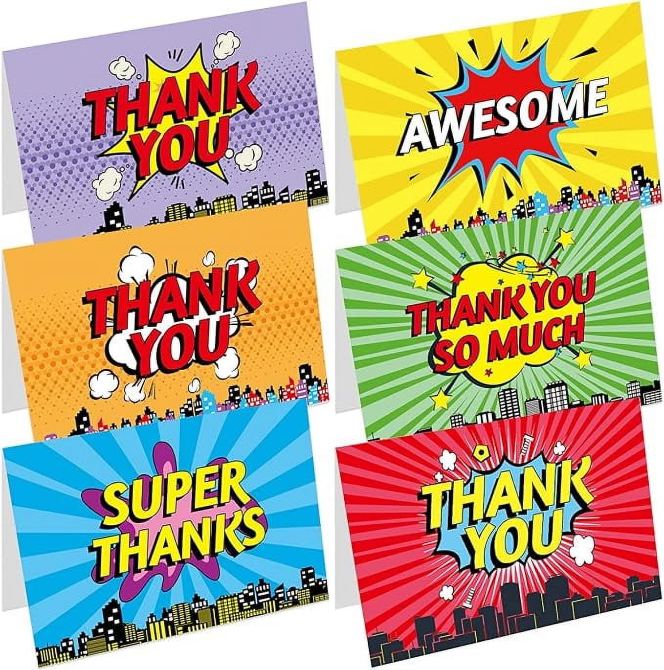 Kid Thank You Cards 36 Thank You Notes Greeting Cards With Envelopes ...