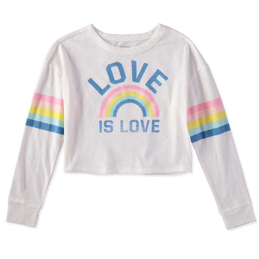 Kid Topia Girls 7-16 Long Sleeve Crop Top Cropped T-Shirt - Walmart.com