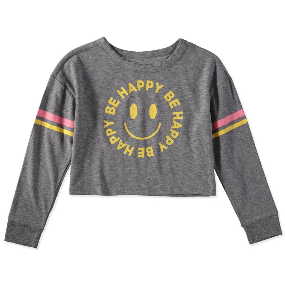 Kid Topia Girls 7-16 Long Sleeve Crop Top Cropped T-Shirt - Walmart.com