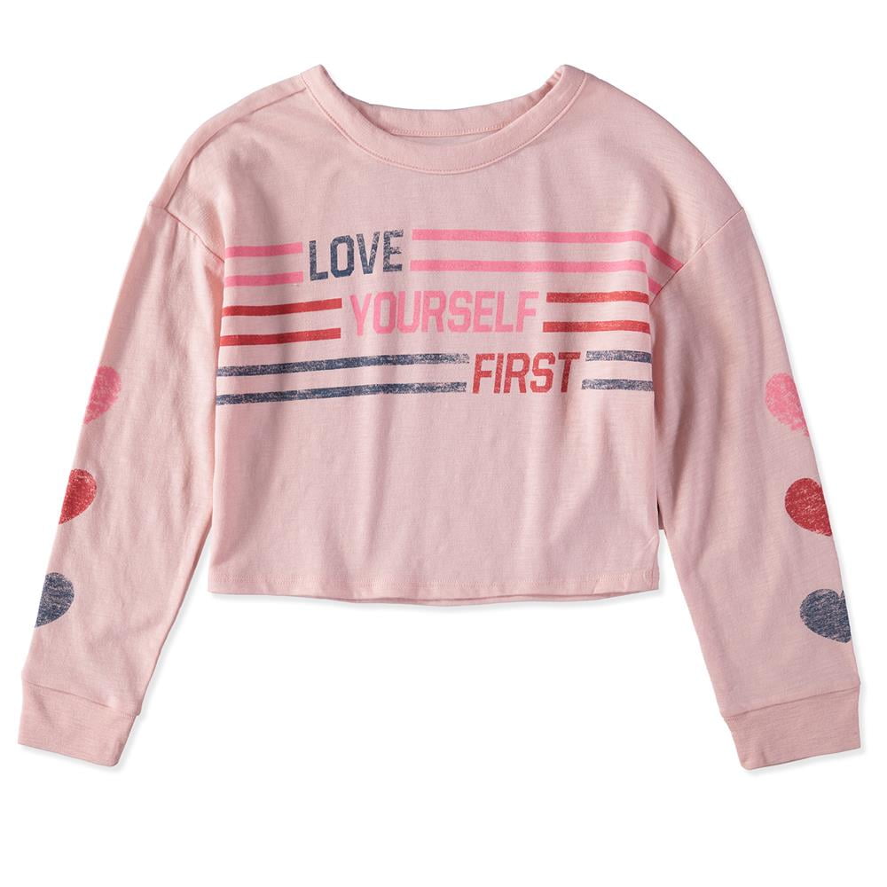Kid Topia Girls 7-16 Long Sleeve Crop Top Cropped T-Shirt - Walmart.com