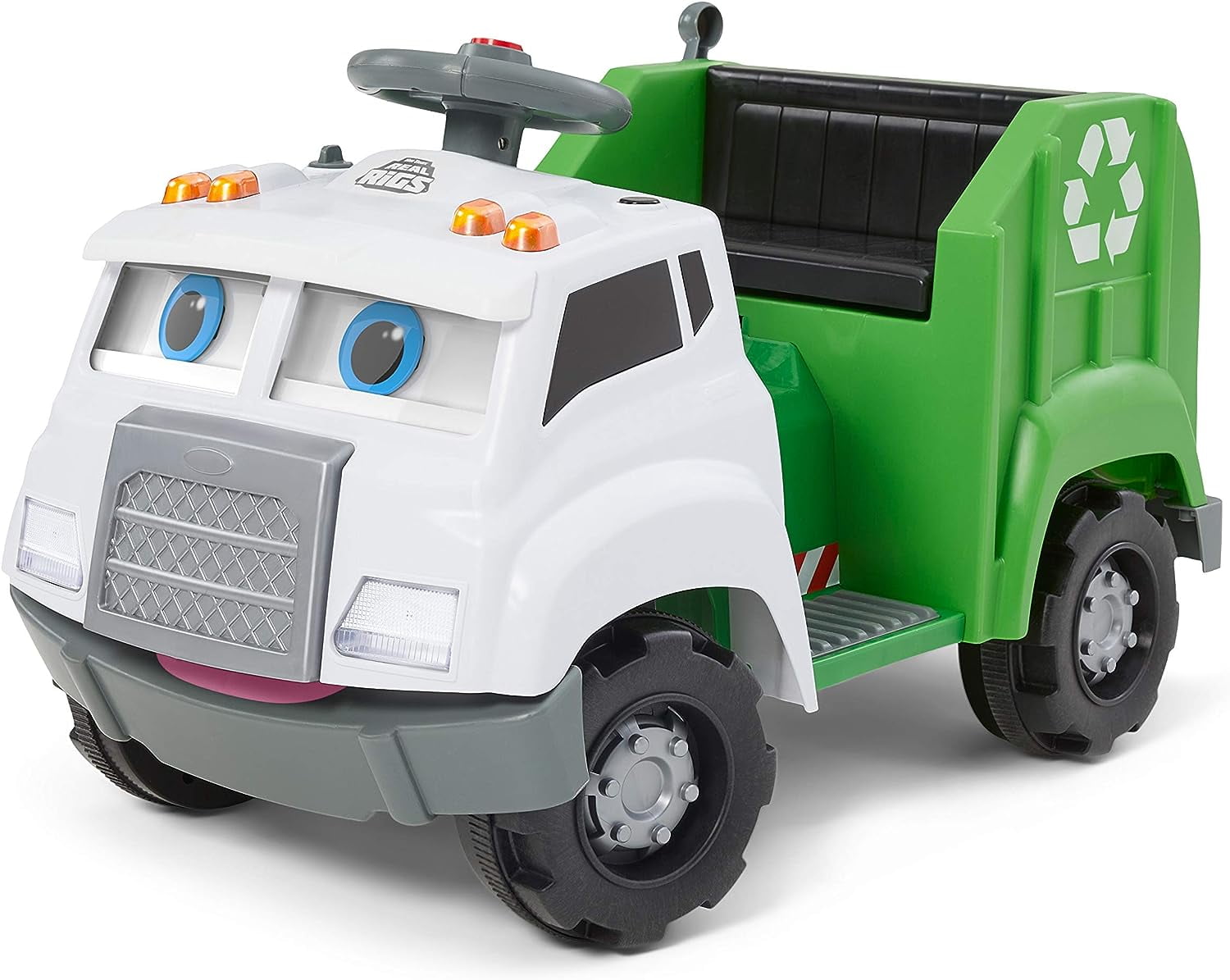 Kid Trax Real Rigs Toddler Recycling Truck Interactive Ride-On Toy ...