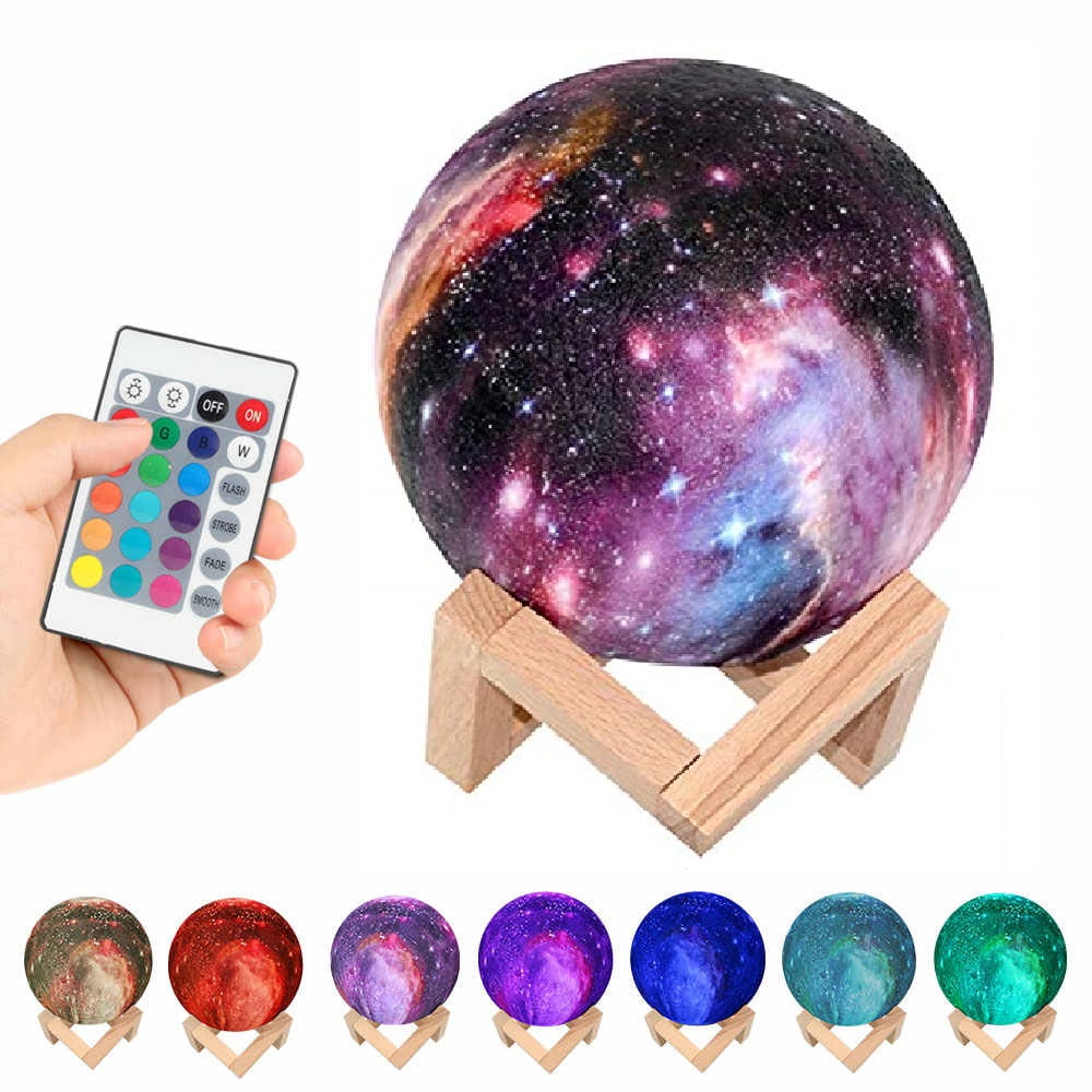 Kid Universe LED Galaxy Night Light, 3D Globe Touch Lamp for Themed ...