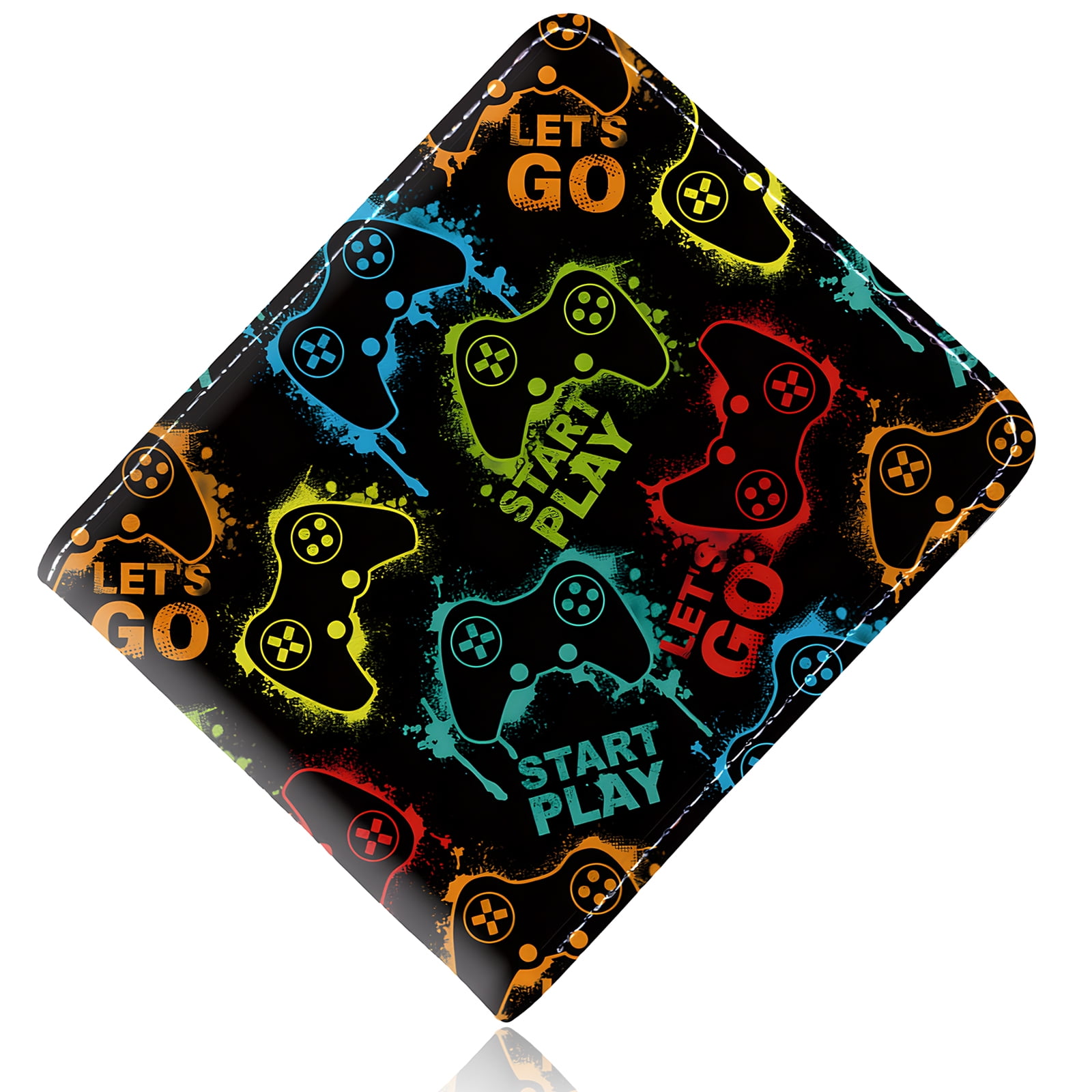 "hipaopao Kids Wallet, Cartoon Design Black PU Wallet, Slim Bi-Fold ...