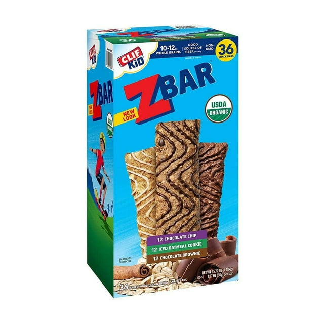 Kid Zbar, Iced Oatmeal, Brownie, Chocolate Chip (1.27 Ounce, 36 Count ...