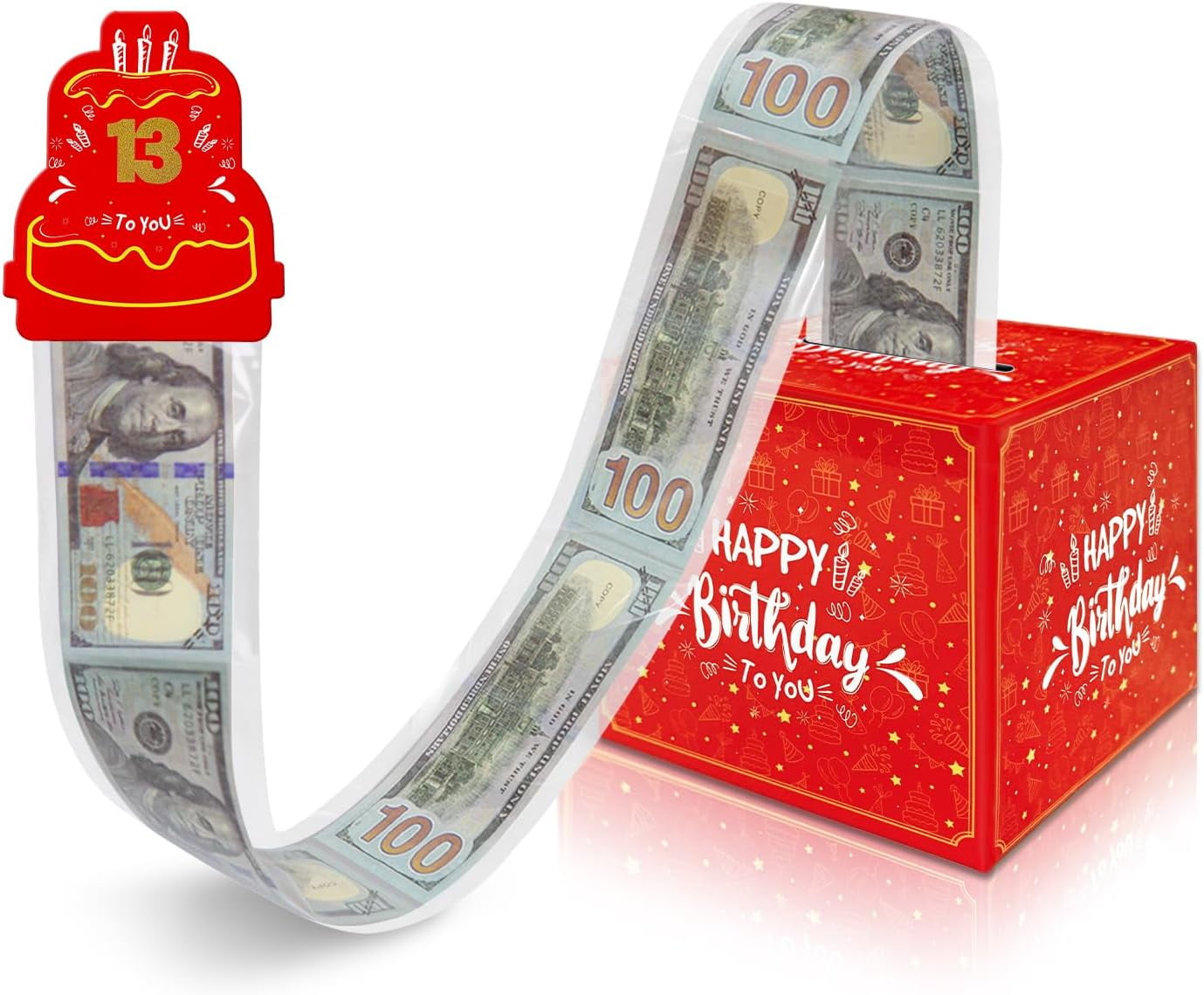 Kid's 13 Years Old Happy Birthday Money Box Creative Surprise Cash Box ...