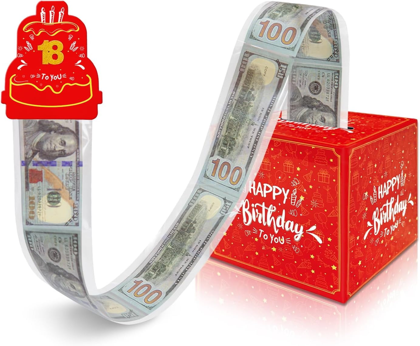 Kid's 18 Years Old Happy Birthday Money Box Creative Surprise Cash Box ...