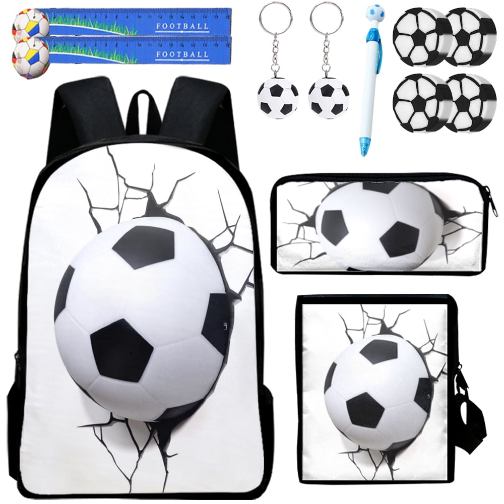 Kid's Backpack 15.75in Soccer Football Print Daypack for Student ...