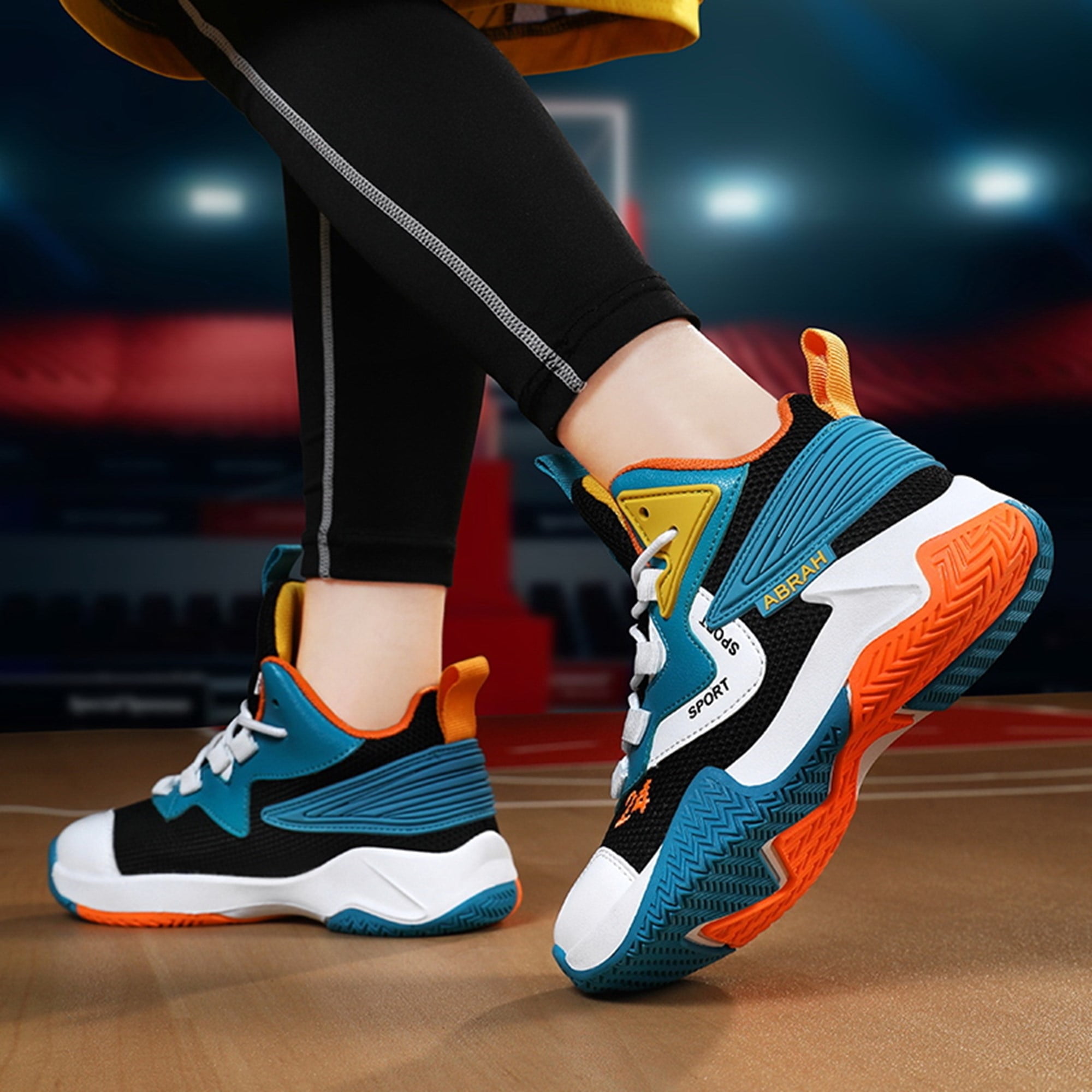 Kid's Basketball Shoes Boys Sneakers Girls Trainers Comfort High Top ...