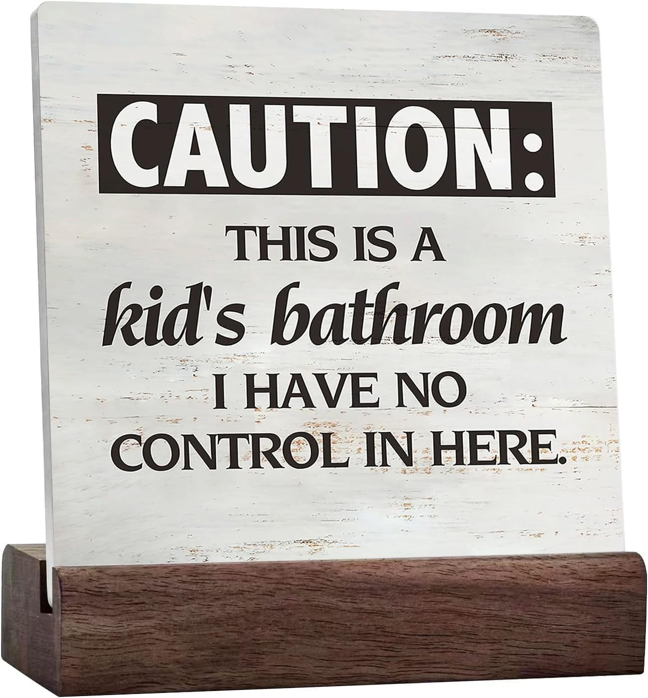 Kid's Bathroom Quote Caution This is a Kid's Bathroom Ceramic Table ...