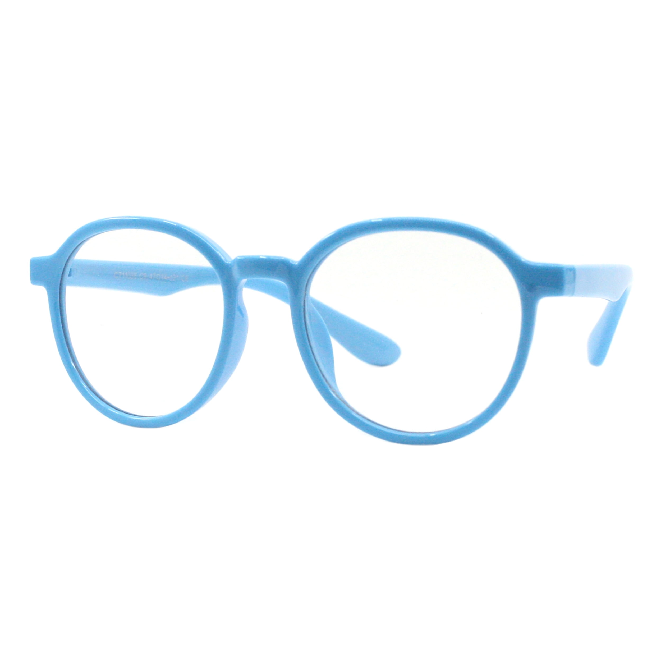 Kid's Blue Light Blocker Glasses Soft Flexible Panto Frame Girls Boys ...
