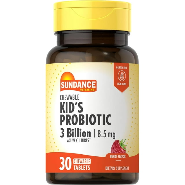 Kid's Chewable Probiotic | 30 Tablets | 3 Billion Active Cultures ...