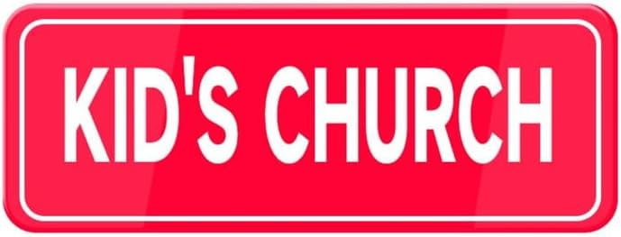 Kid's Church Wall Or Door Sign- Red & White Acrylic Sign For Business ...