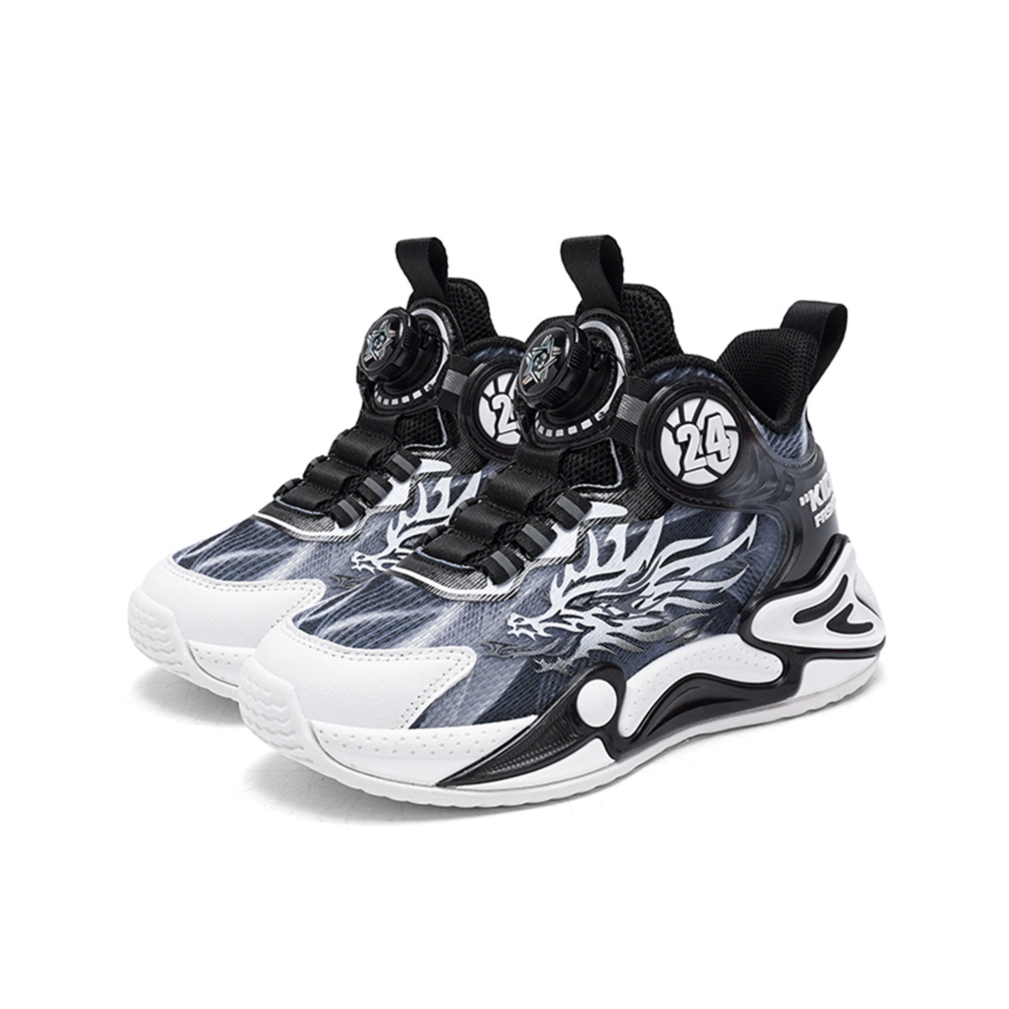 Kid's Cool Basketball Shoes Boys Sneakers Girls Trainers Comfort High ...