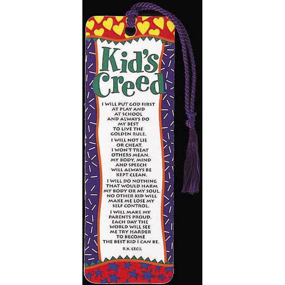 Kid's Creed Confetti Indigo Border 2 x 6 Cardstock Tassel Bookmark ...