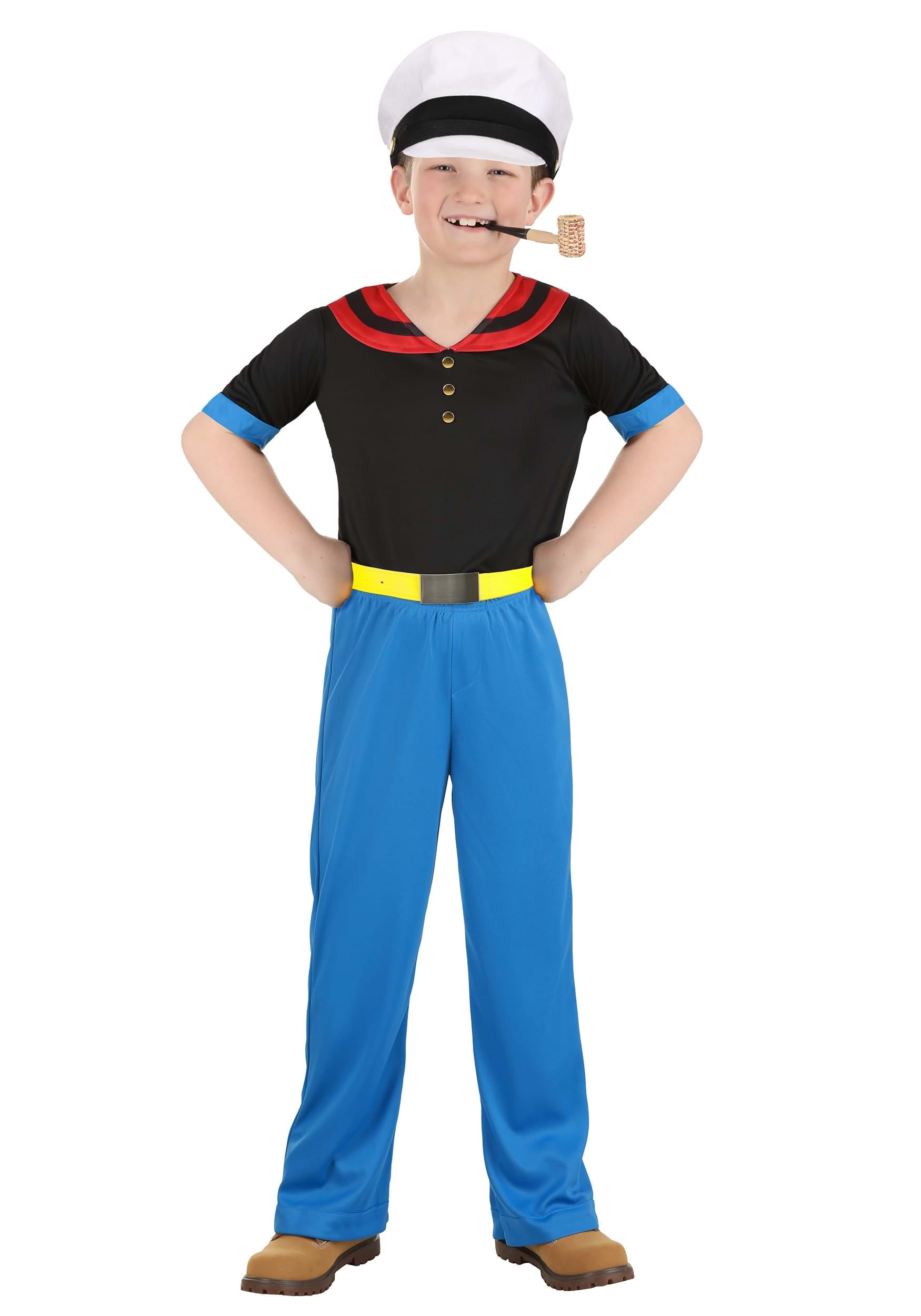 Kid's Deluxe Popeye Costume - Walmart.com
