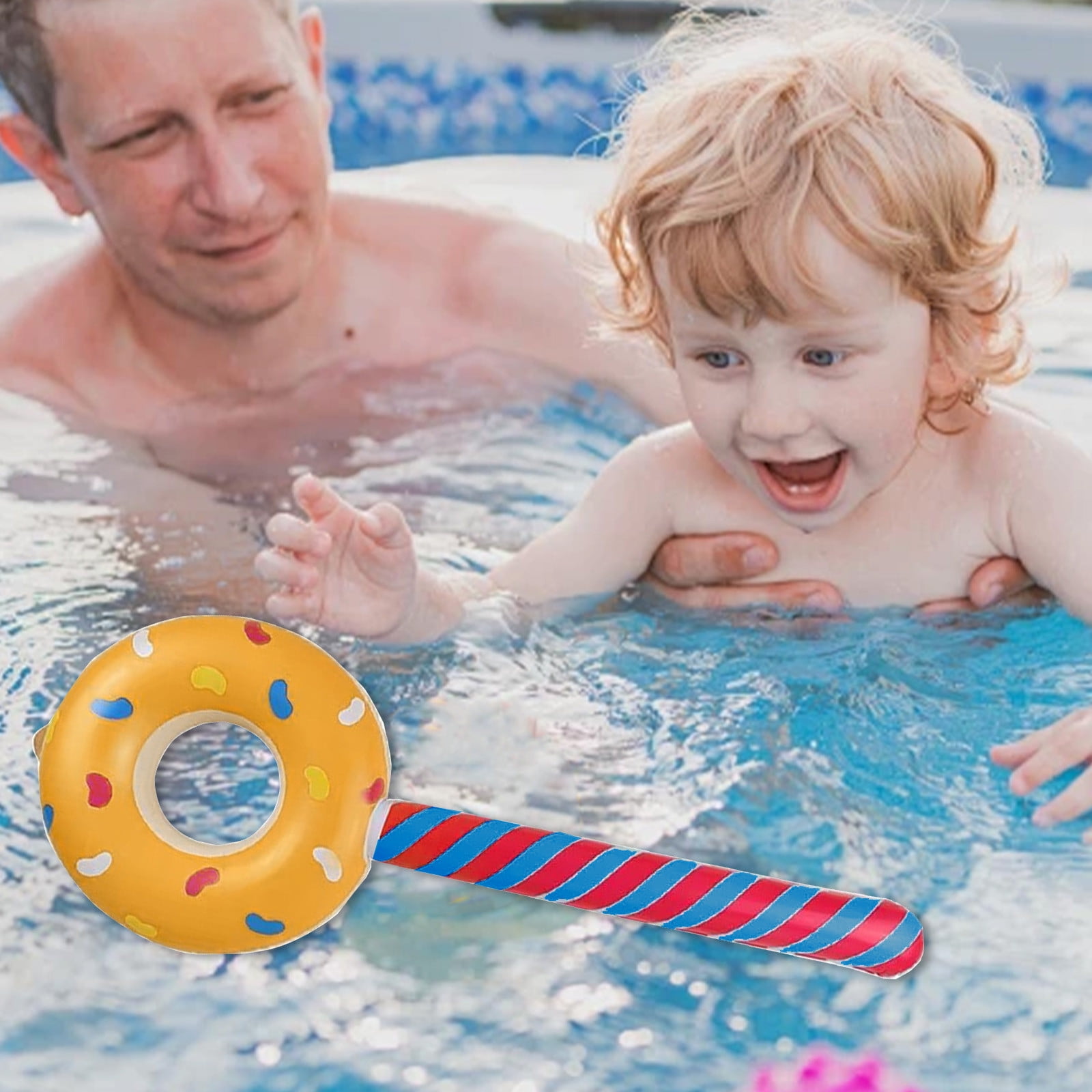 Kid's Donut Inflatable Stick Birthday Party Lollipop Decoration Props ...