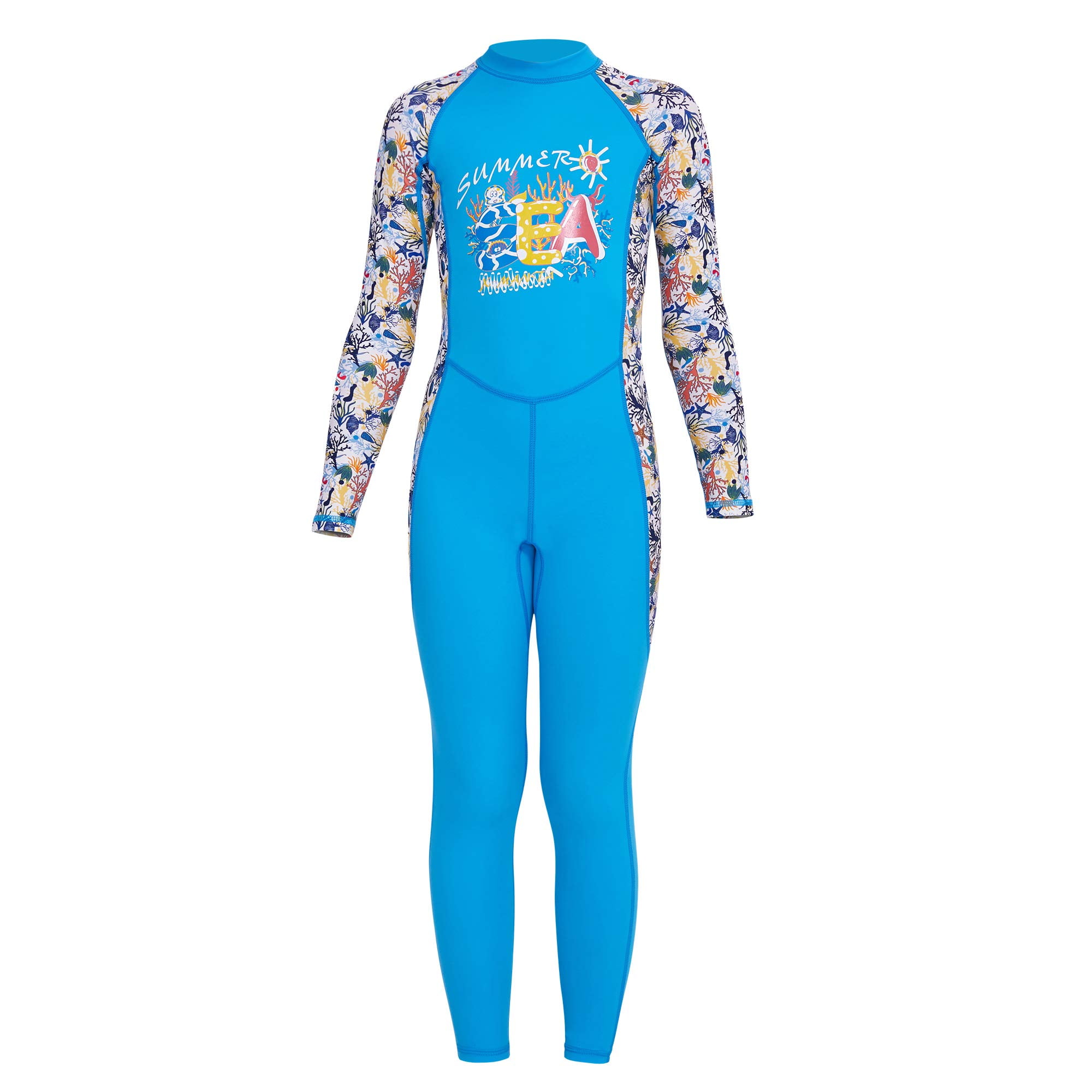 Kid's Full Body Swimwear Boys&Girls One Piece Swimsuit Long-Sleeve ...