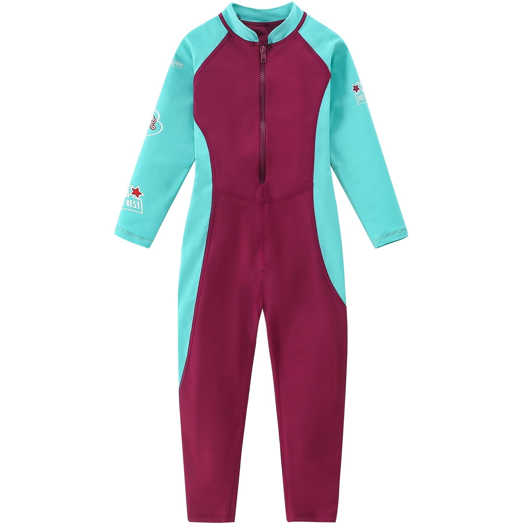 Kid's Full Body Swimwear Boys&Girls One Piece Swimsuit Long-Sleeve ...