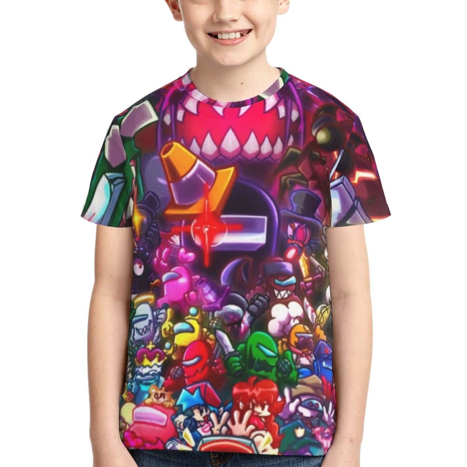 Kid's Gaming Among-Us Imposter Crewmate Short Sleeve T-Shirt for Kids ...