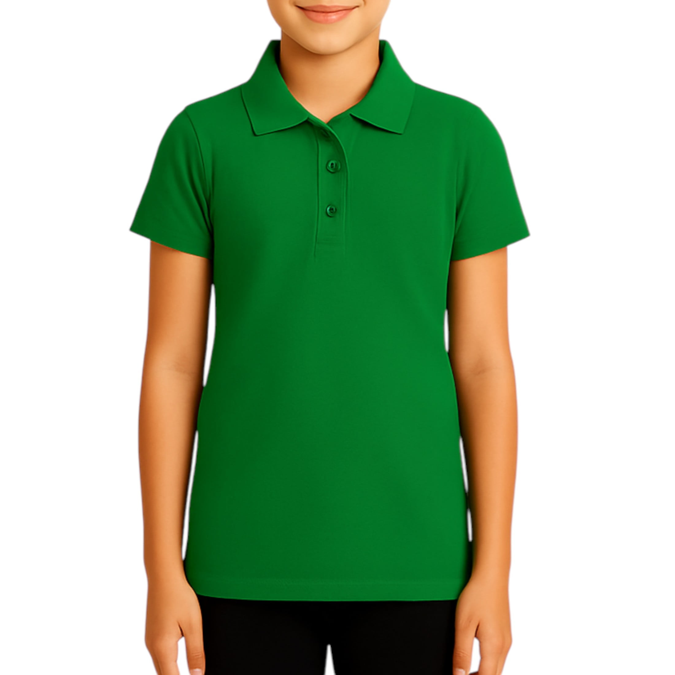 Kid's Girls Fashion Solid Polos, work polos, Back to school Polos, 15 ...