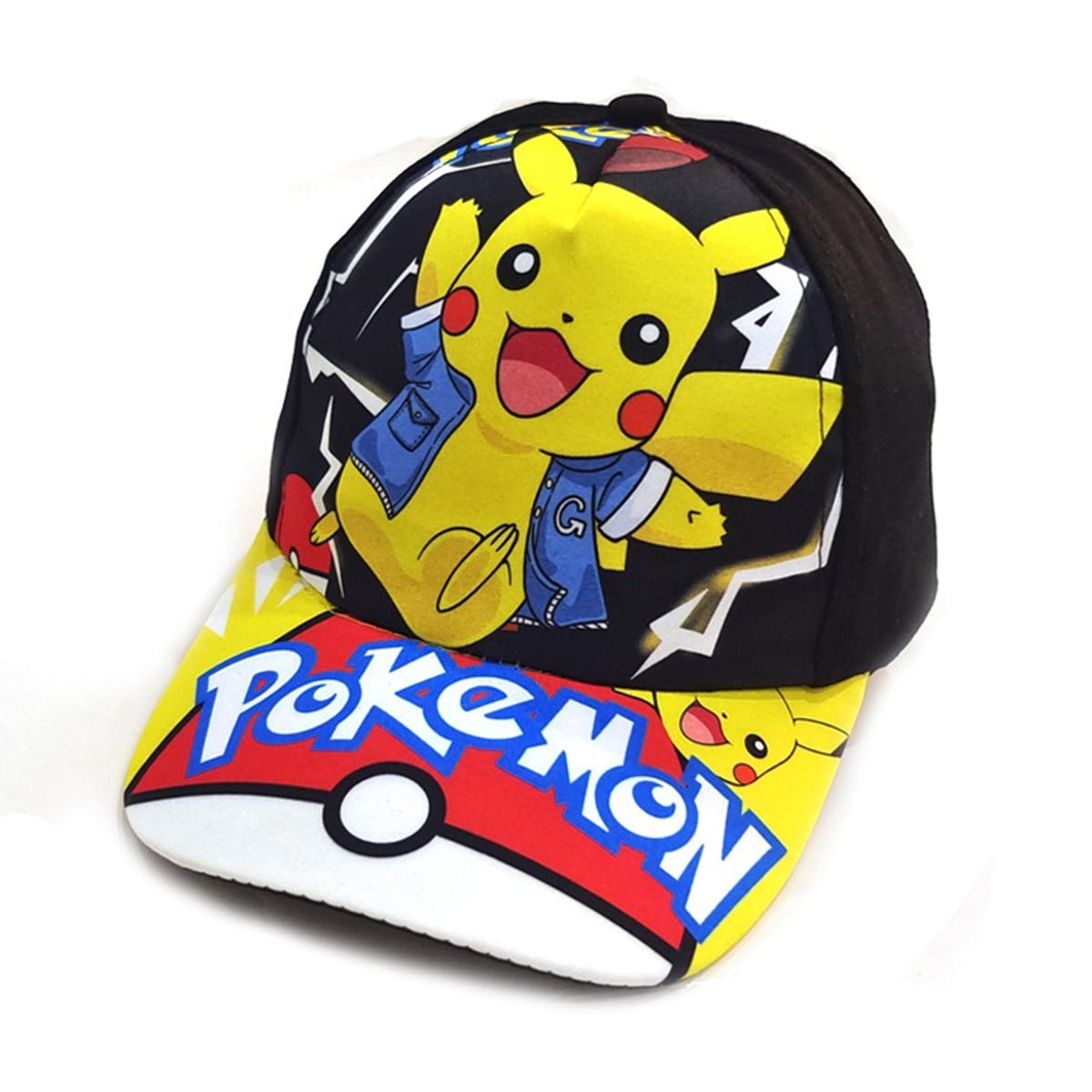 Kid's Hat Pikachu Baseball Cap Printed Pokemon Cartoon Cap Visor For ...