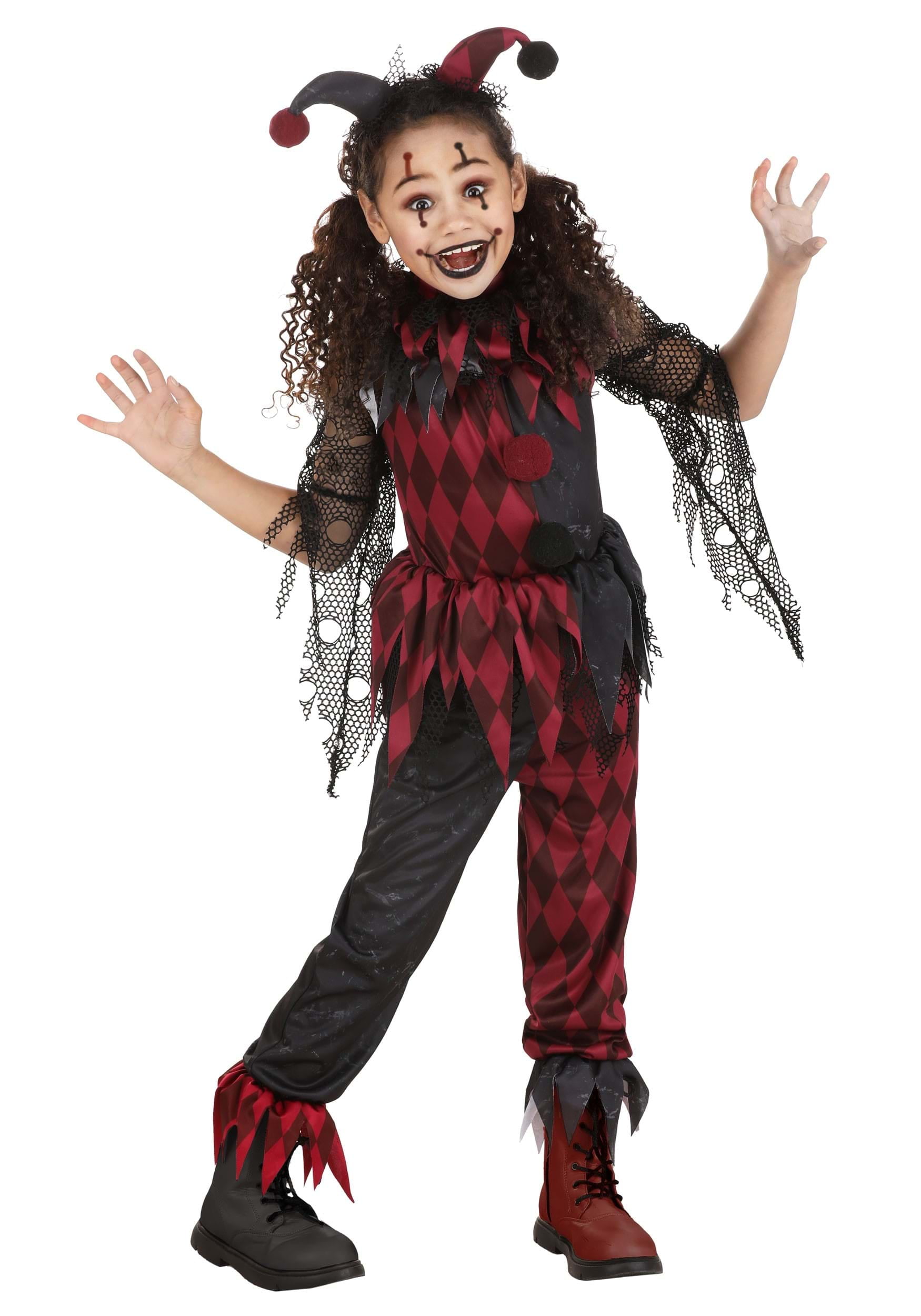 Kid's Jinxed Jester Clown Costume - Walmart.com