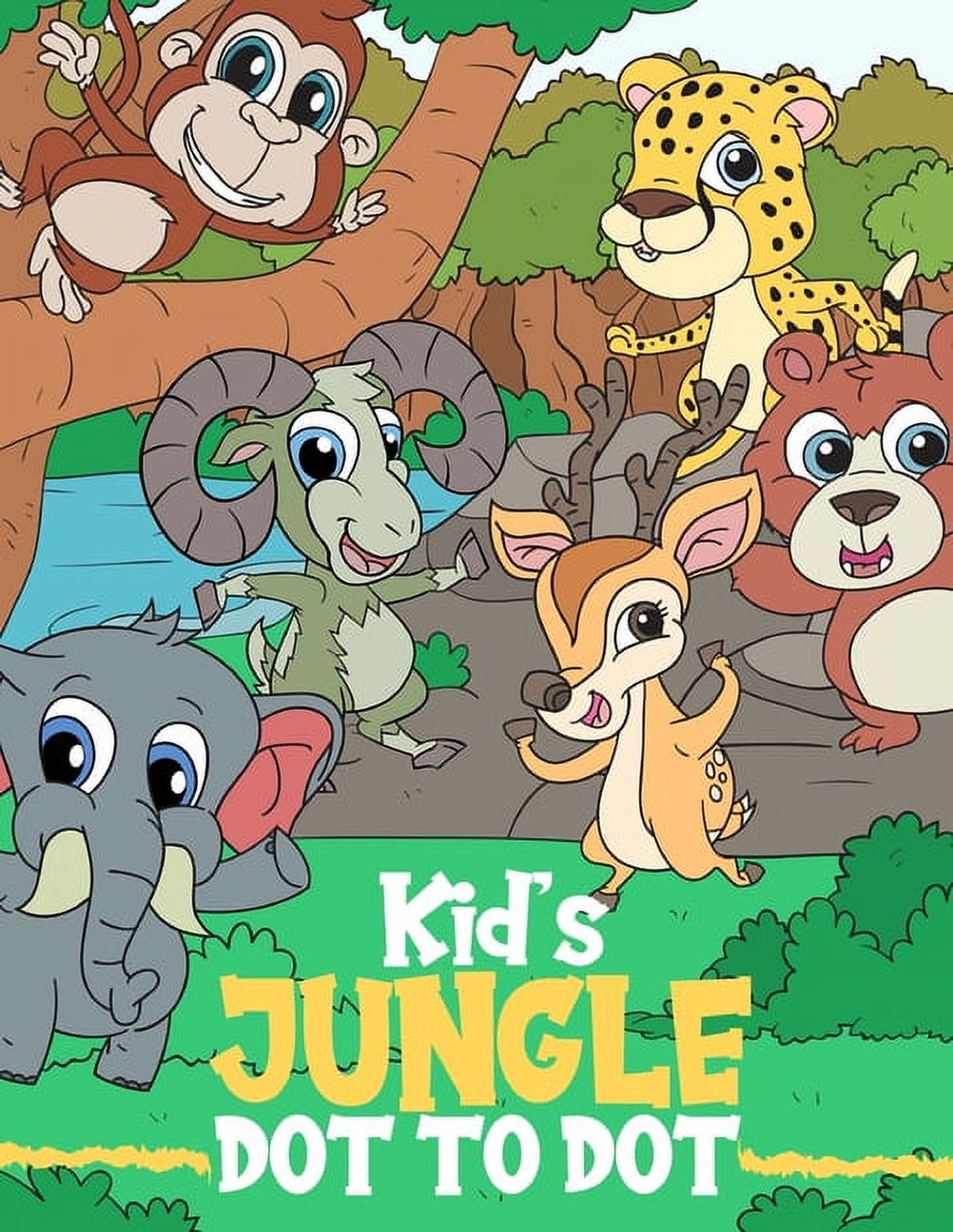 Kid's Jungle Dot to Dot: Cute and Unique Jungle's Animals Dot to Dot ...