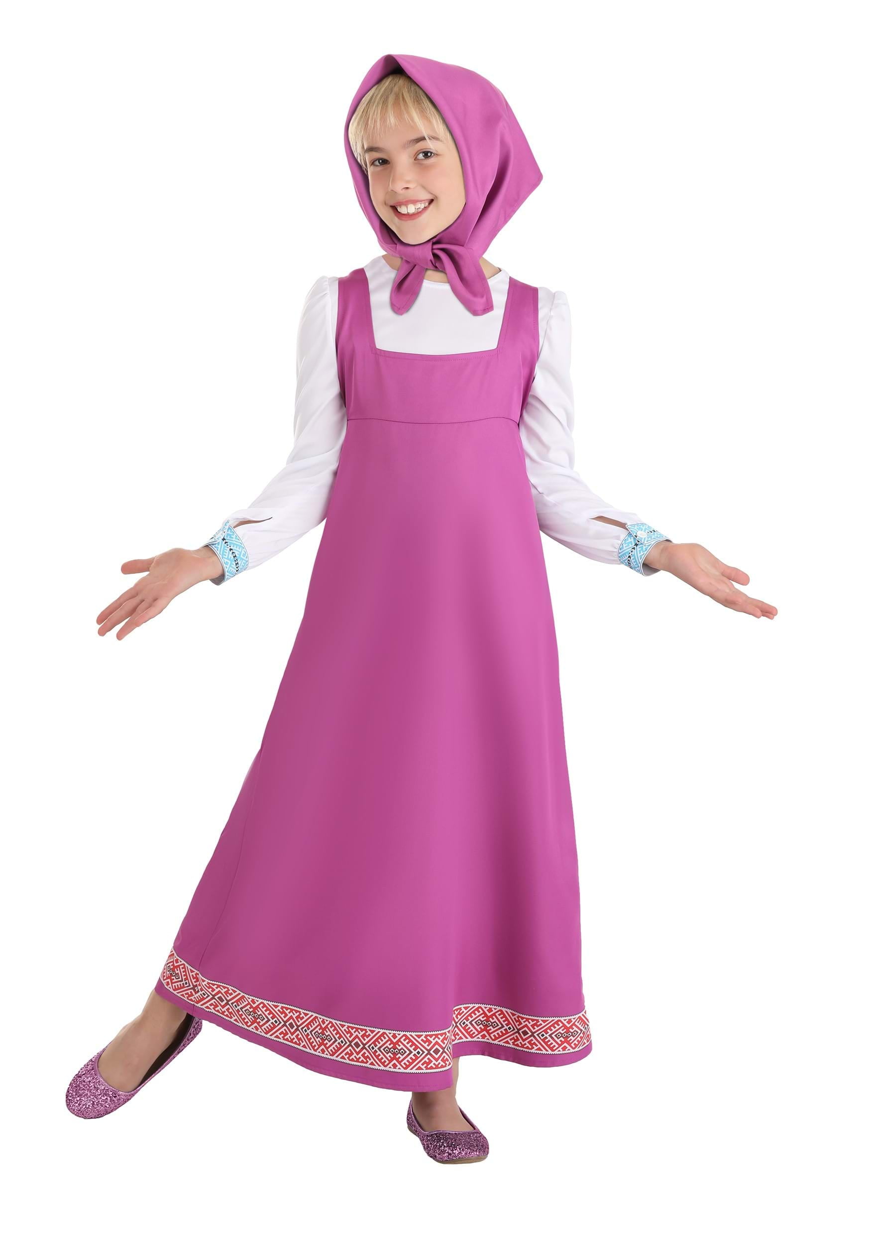 Walmart's Official Kid's Masha and the Bear Masha Halloween Dress ...