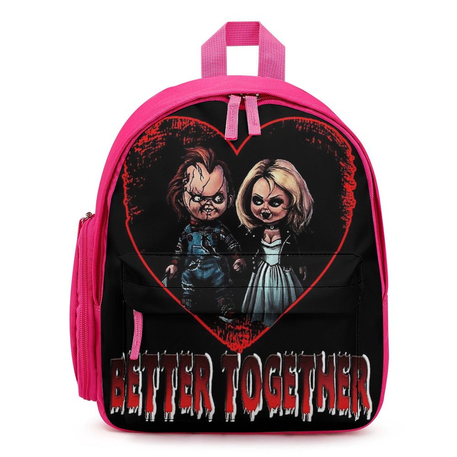 Small Backpack 12 inch Bride of Chucky and Tiffany Backpack with Front ...