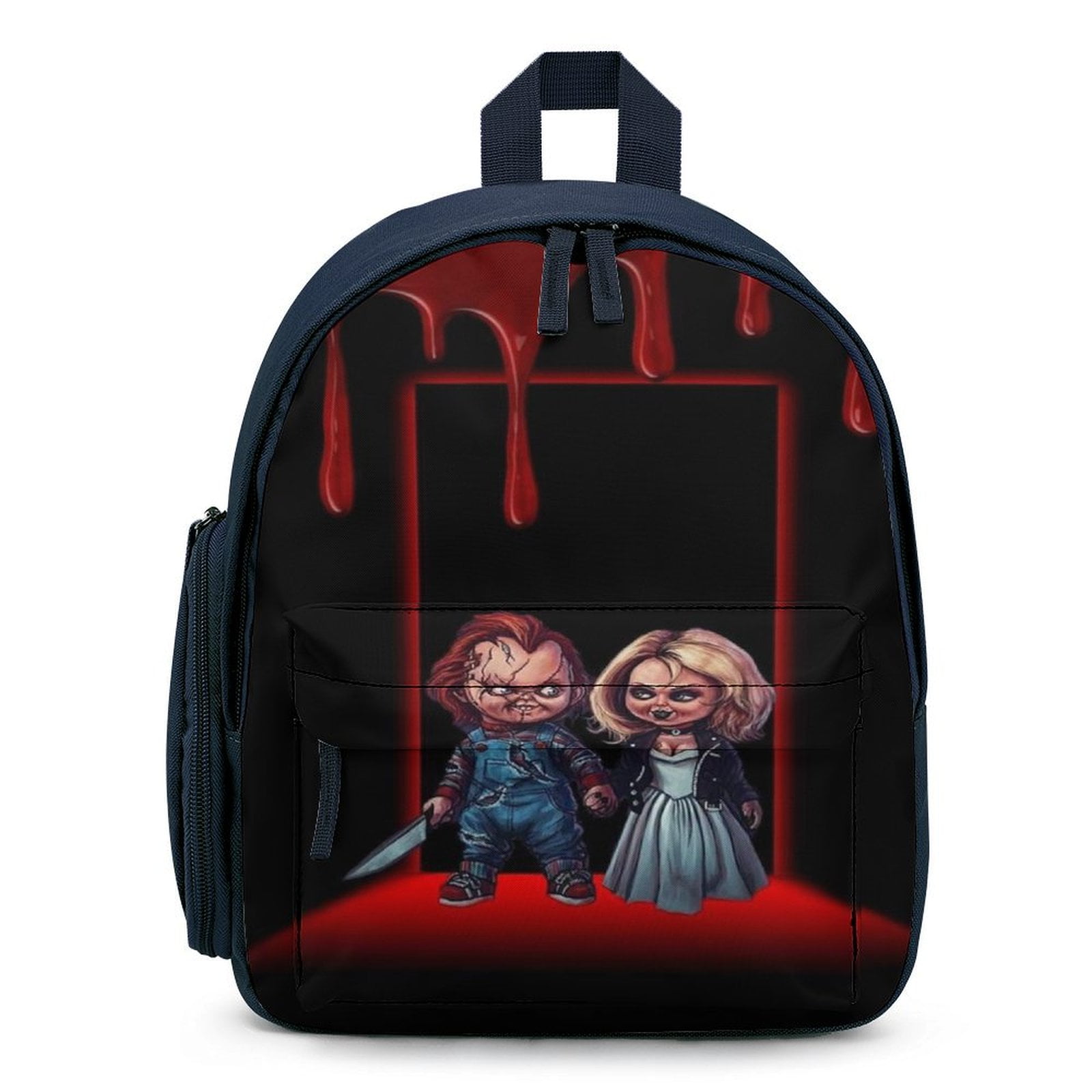 Small Backpack 12 inch Bride of Chucky and Tiffany Backpack with Front ...