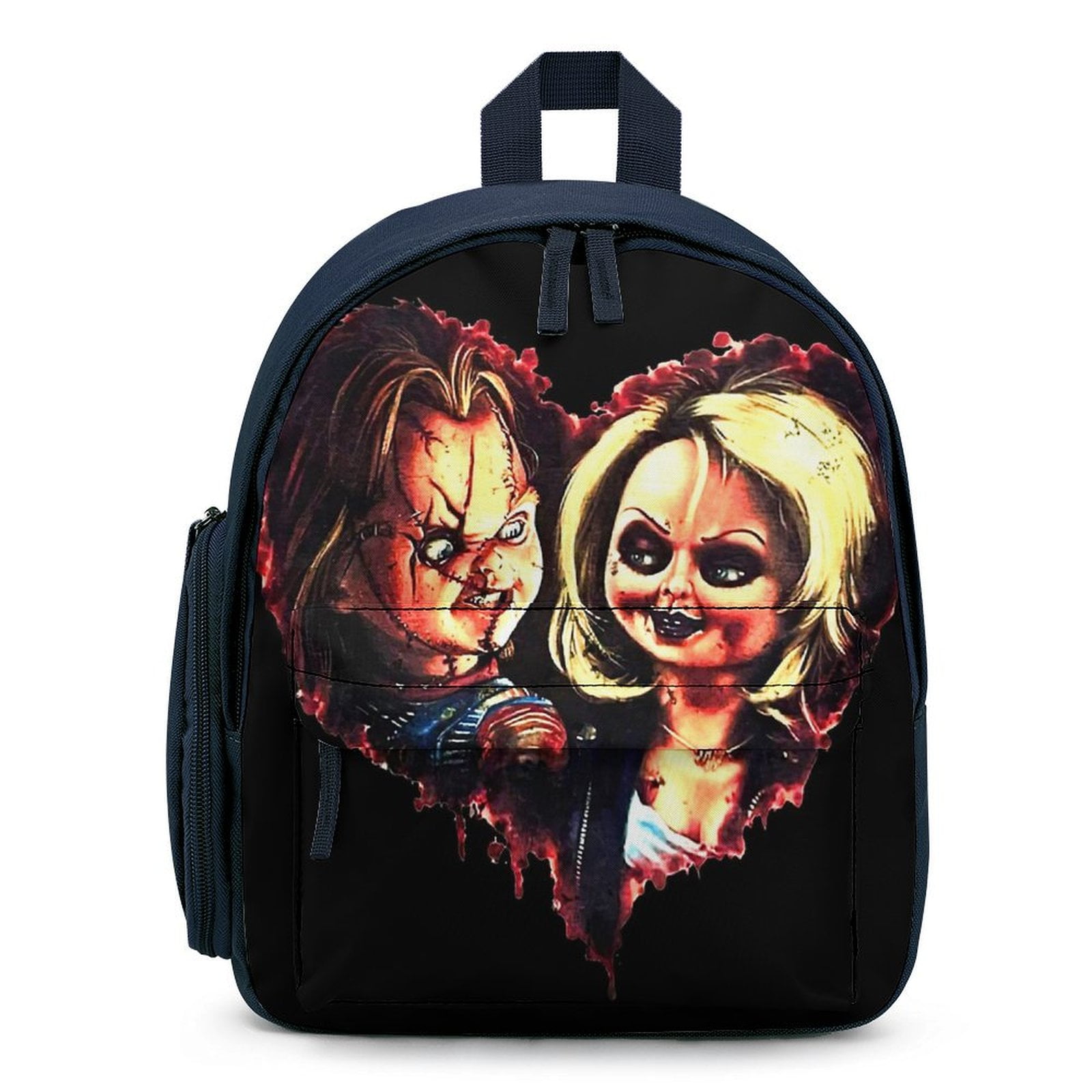 Small Backpack 12 inch Bride of Chucky and Tiffany Backpack with Front ...