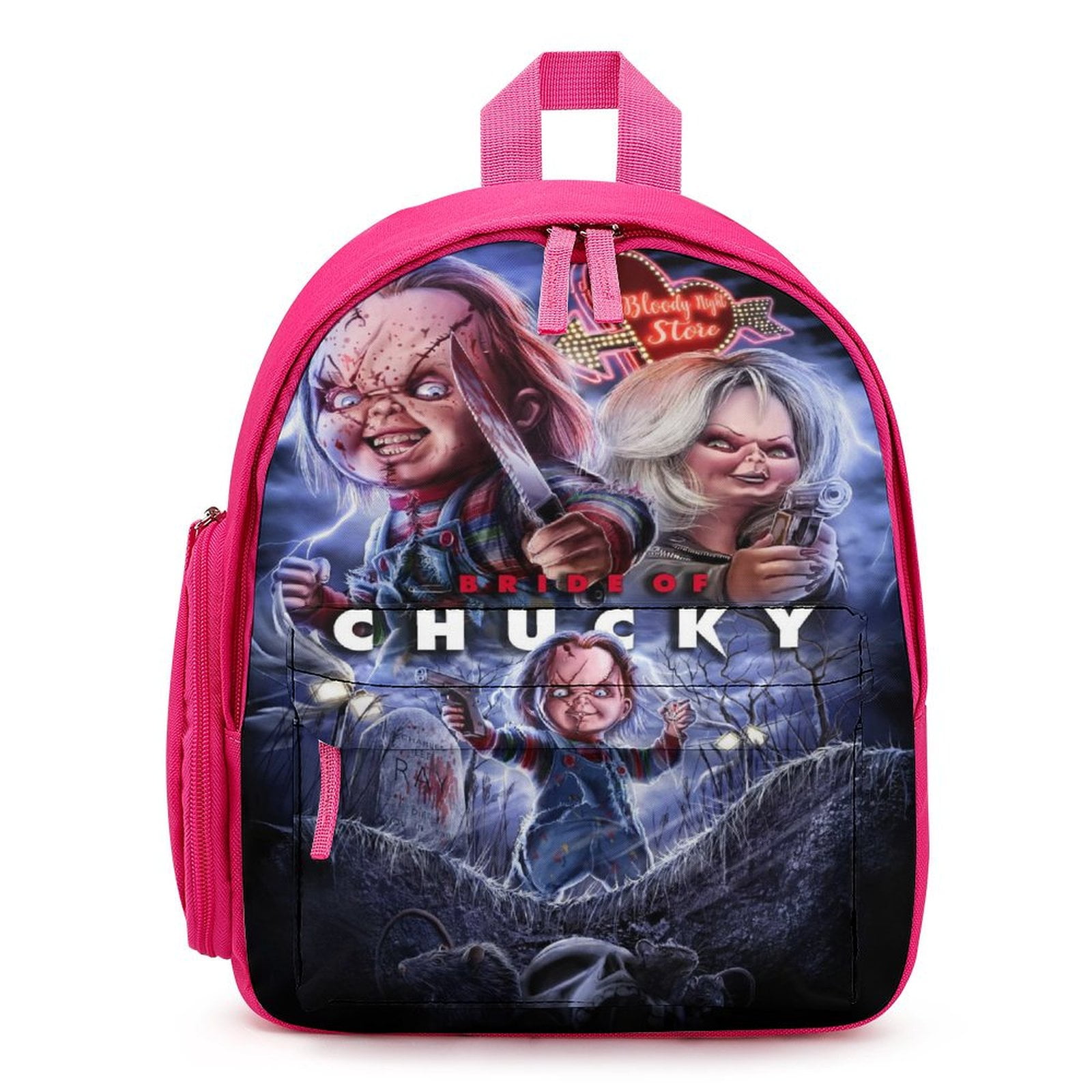 Small Backpack 12 inch Bride of Chucky Backpack with Front Pocket ...