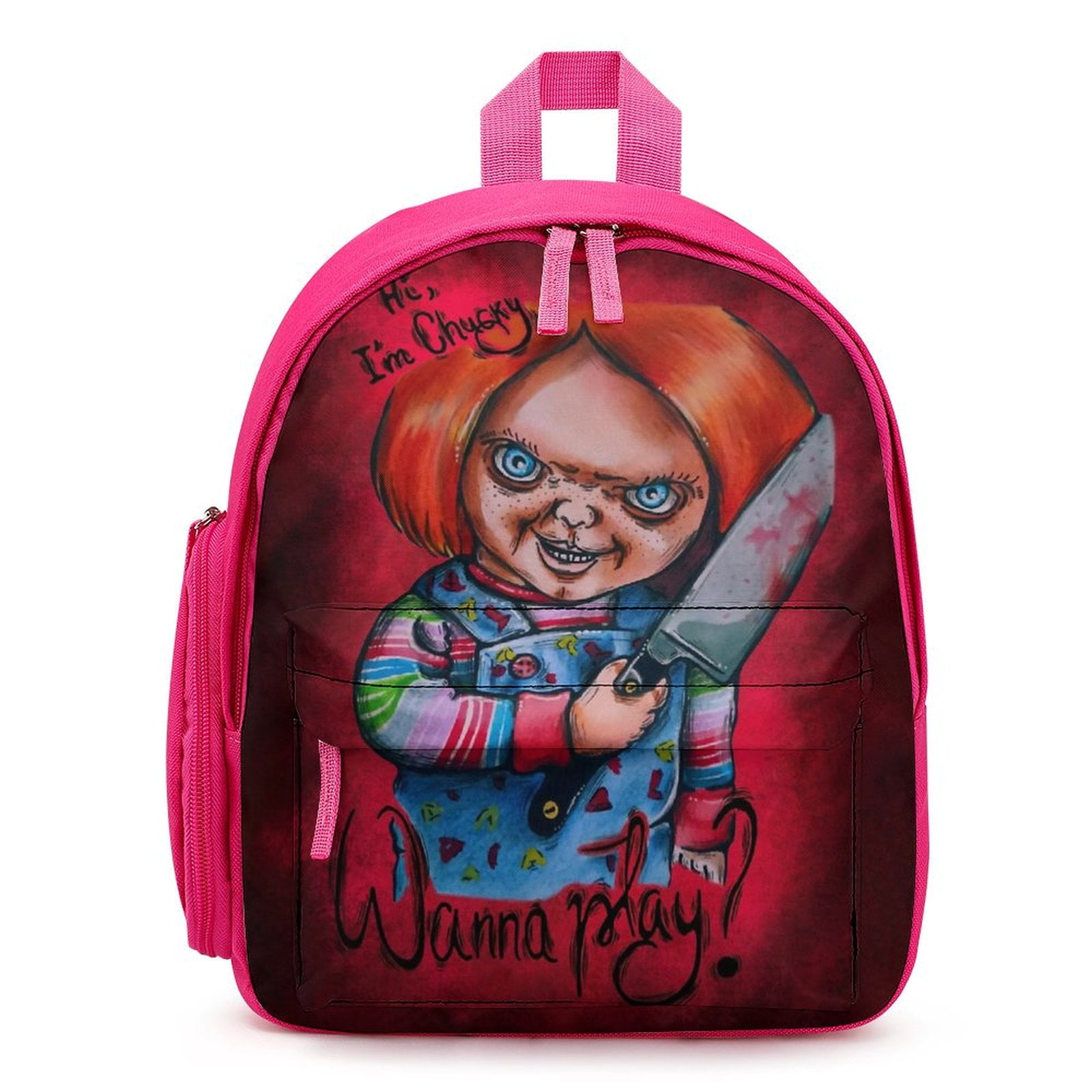 Small Backpack 12 inch Bride of Chucky Backpack with Front Pocket ...