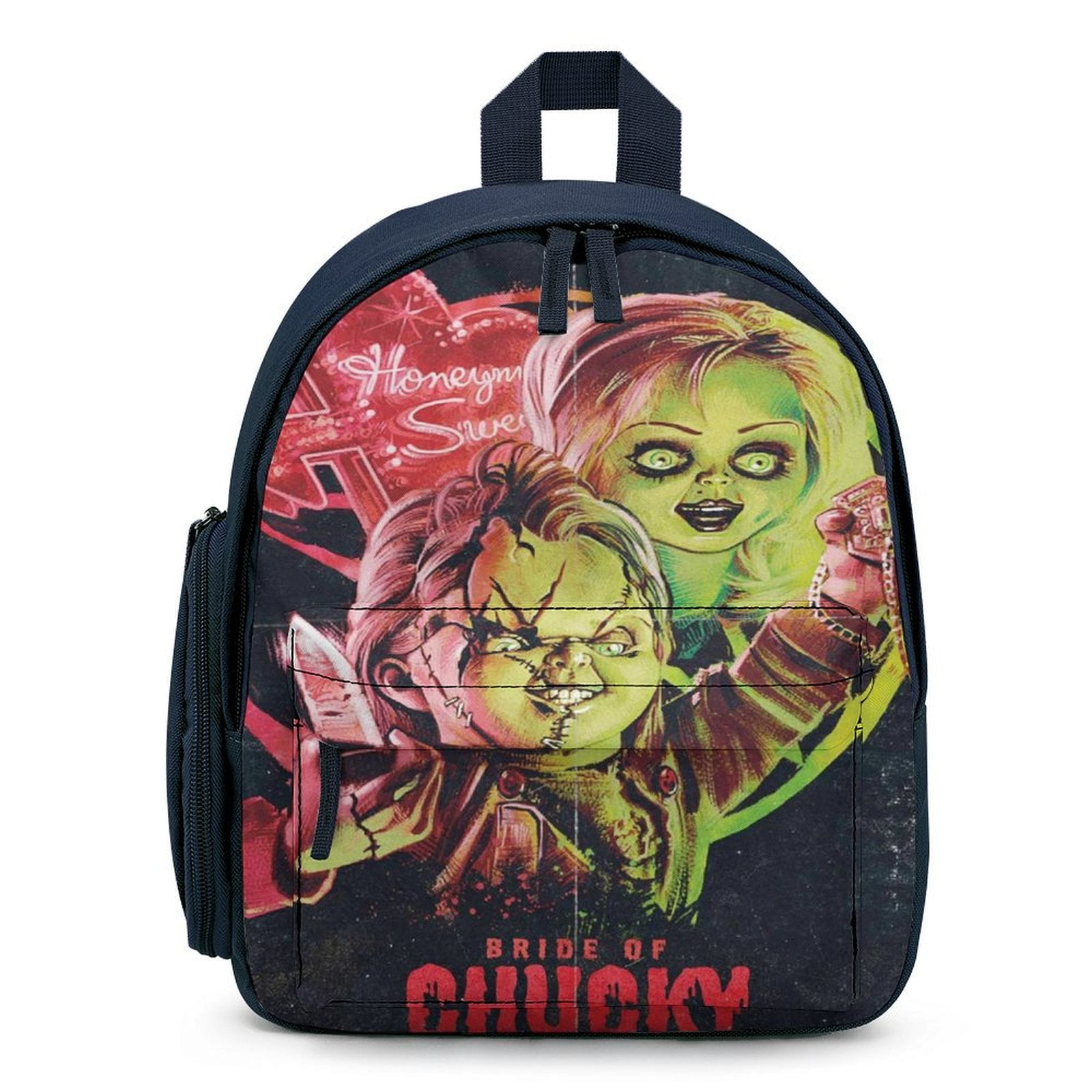 Small Backpack 12 inch Bride of Chucky Backpack with Front Pocket ...