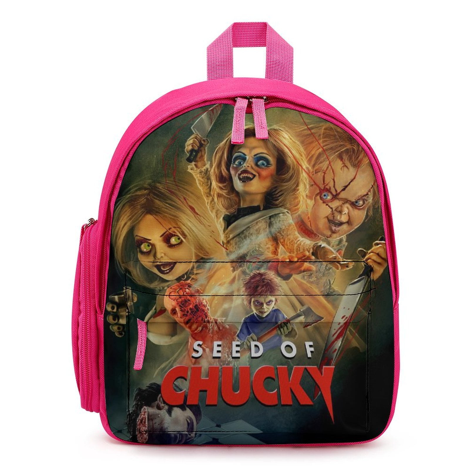 Small Backpack 12 inch Bride of Chucky Backpack with Front Pocket ...