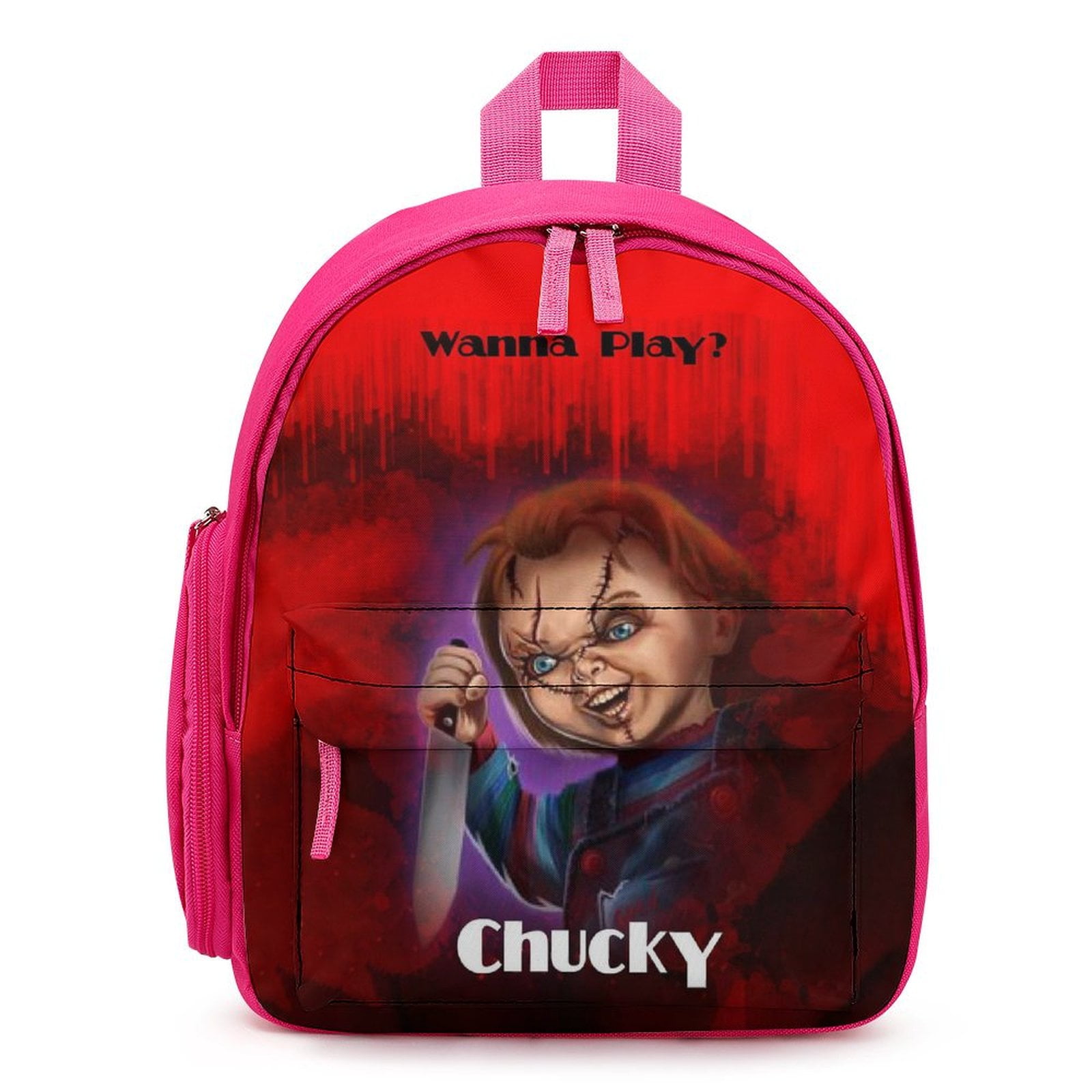 Small Backpack 12 inch Bride of Chucky Backpack with Front Pocket ...