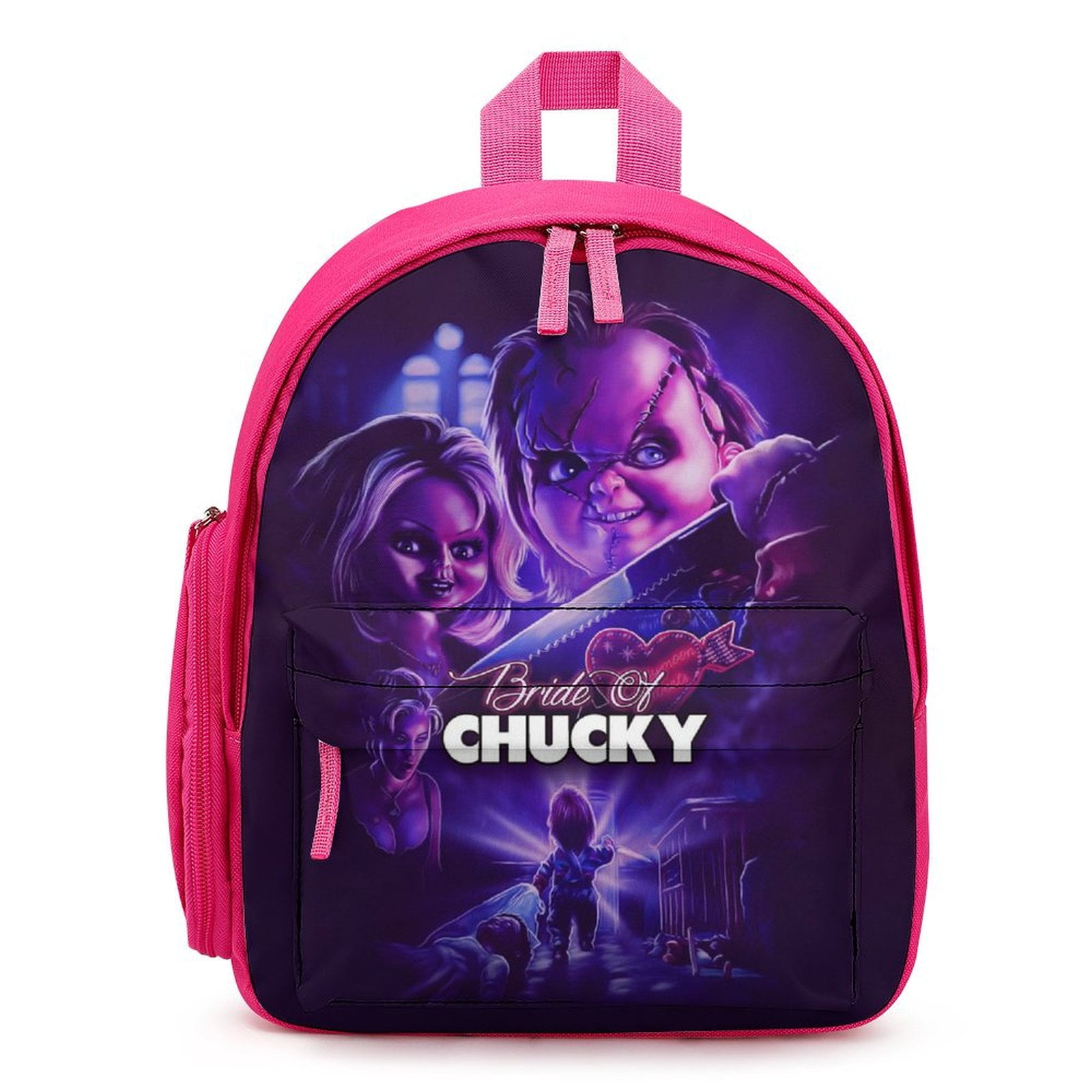 Small Backpack 12 inch Bride of Chucky Backpack with Front Pocket ...