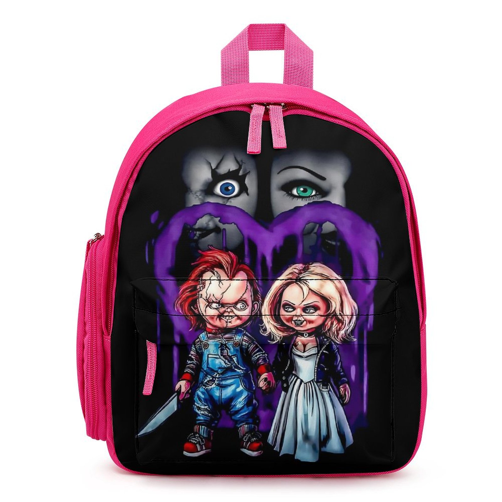Small Backpack 12 inch Bride of Chucky Backpack with Front Pocket ...