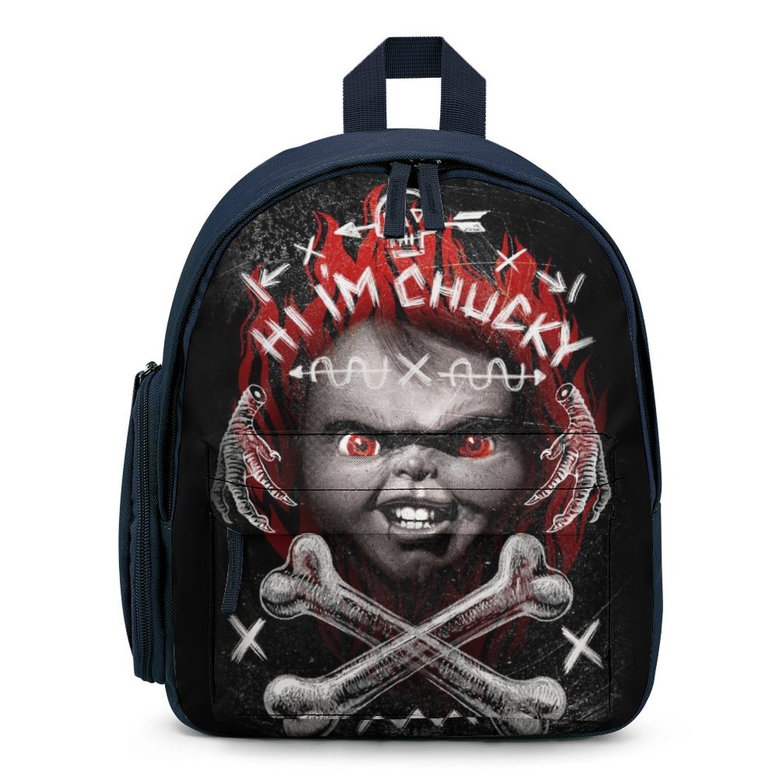 Small Backpack 12 inch Bride of Chucky Backpack with Front Pocket ...