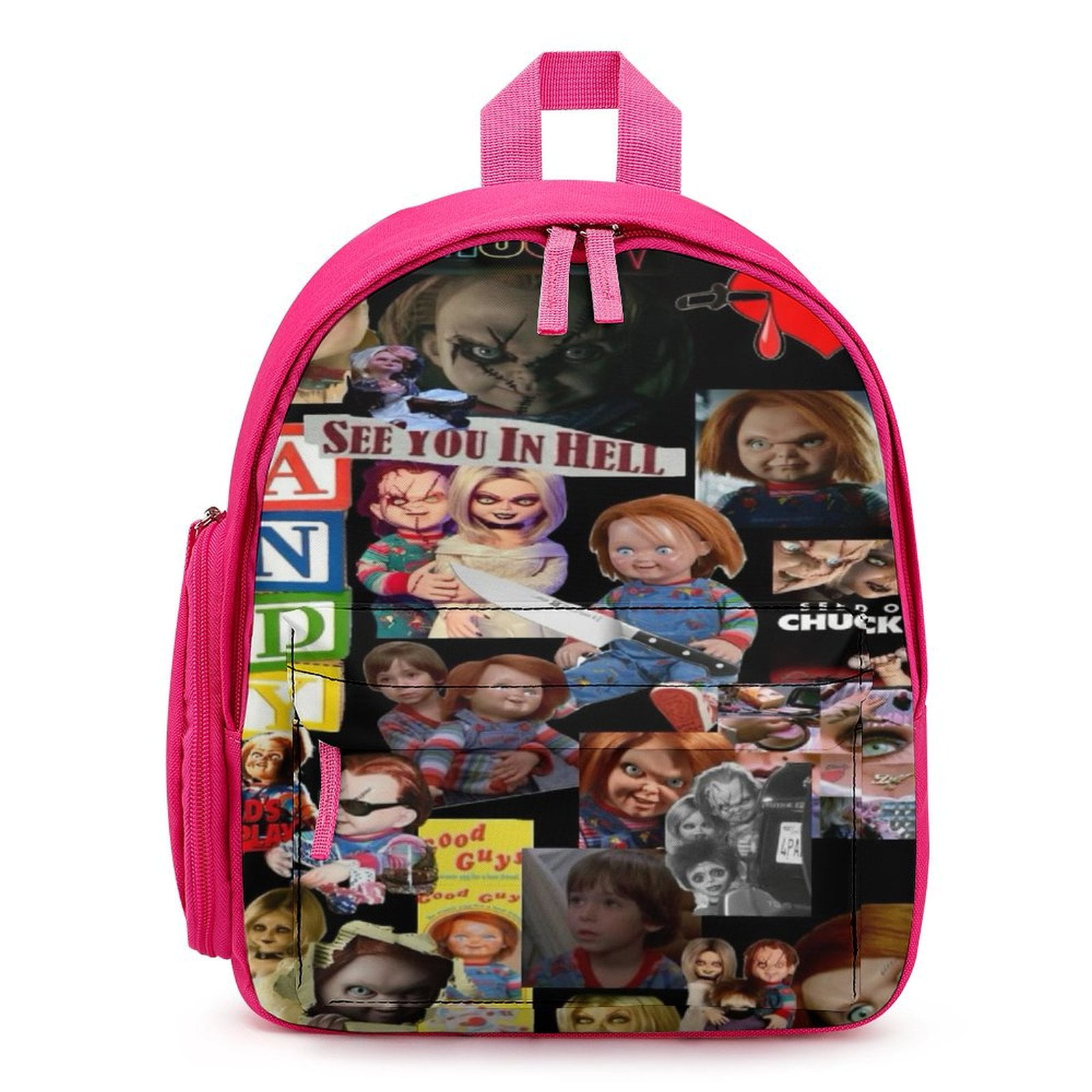 Small Backpack 12 inch Bride of Chucky Backpack with Front Pocket ...