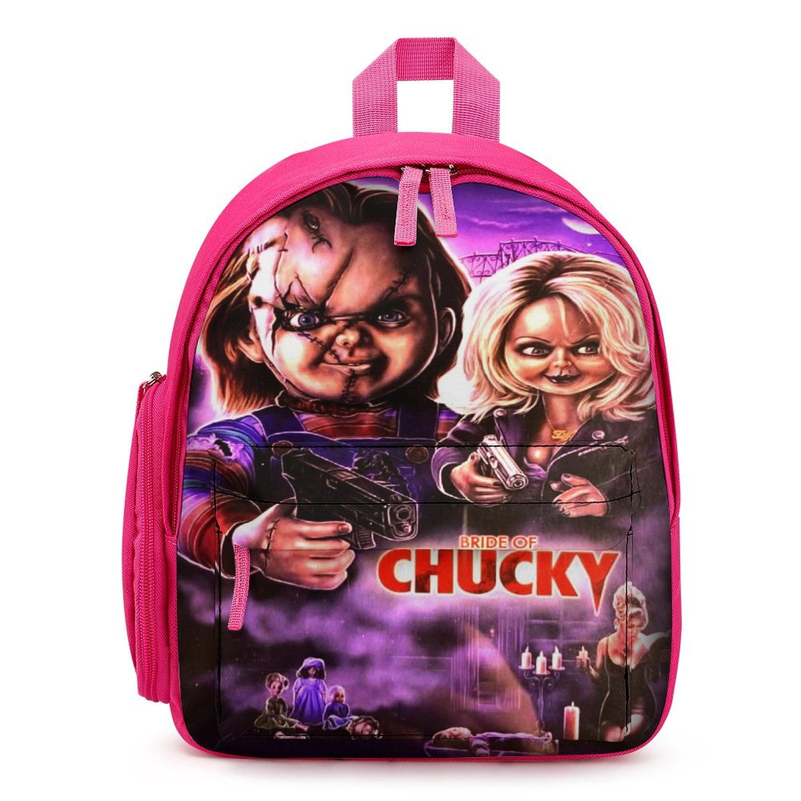 Small Backpack 12 inch Bride of Chucky Backpack with Front Pocket ...