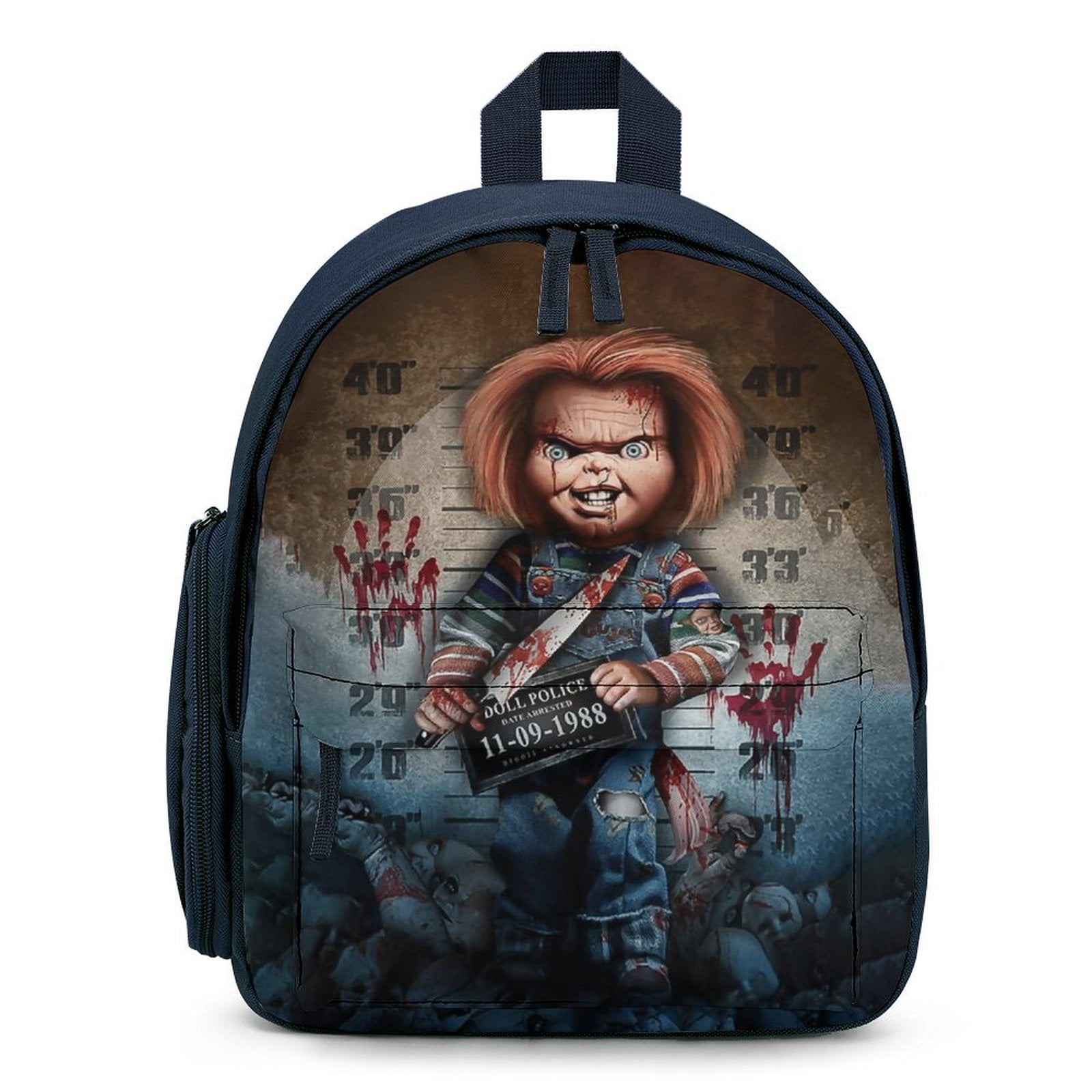 Small Backpack 12 inch Bride of Chucky Backpack with Front Pocket ...
