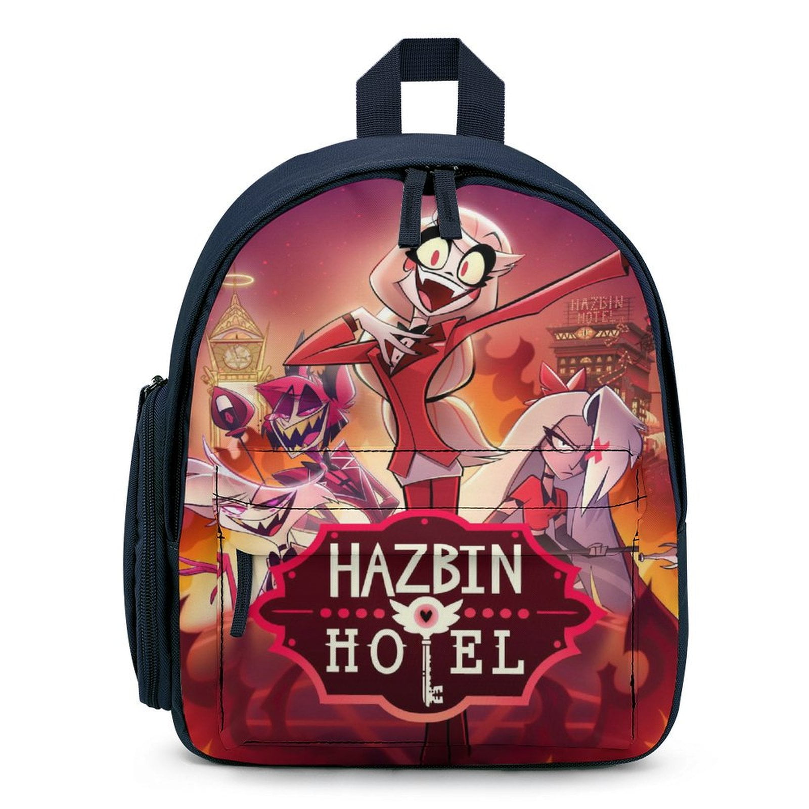 Small Backpack 12 inch Hazbin Hotel Helluva Boss Backpack with Front ...