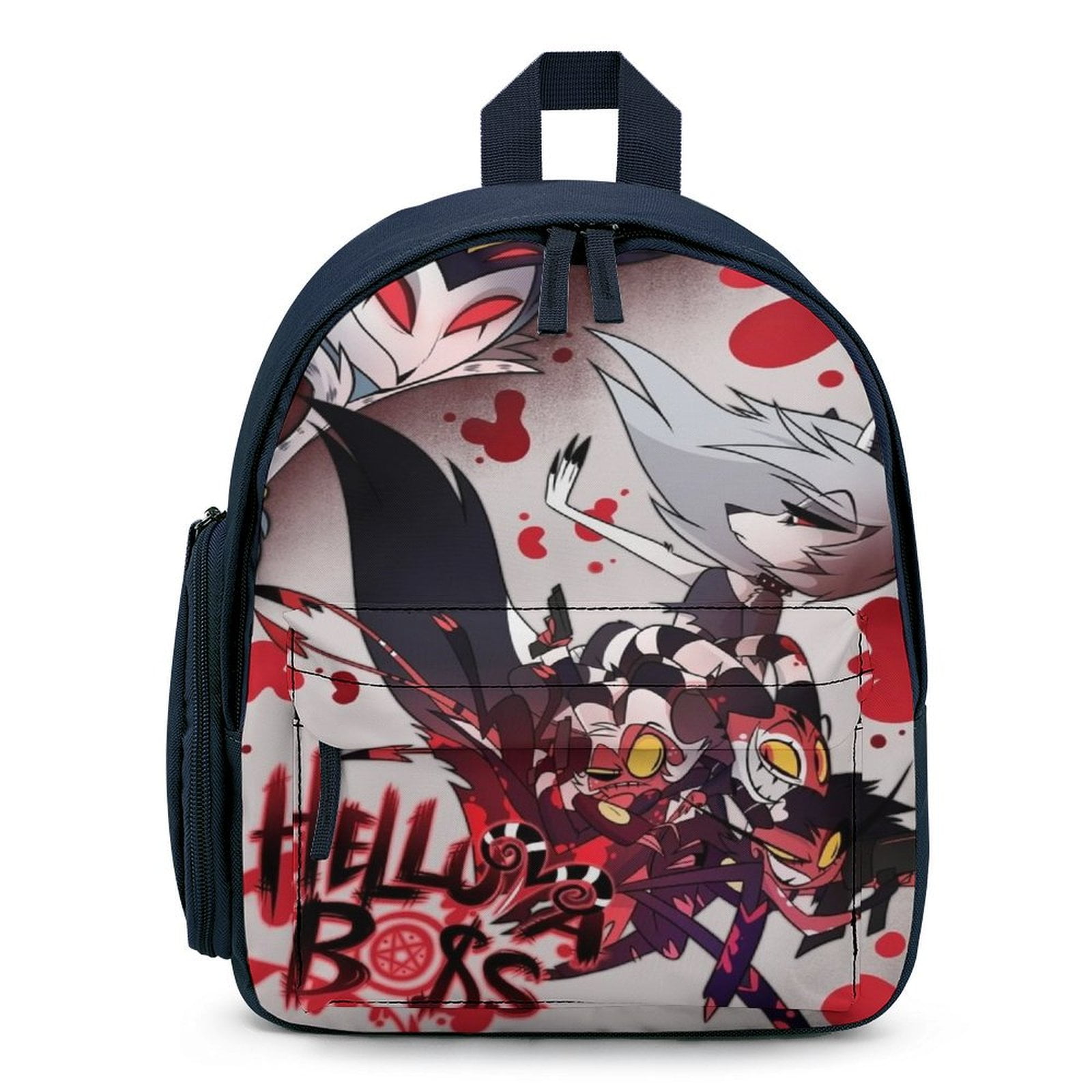 Small Backpack 12 inch Hazbin Hotel Helluva Boss Backpack with Front ...