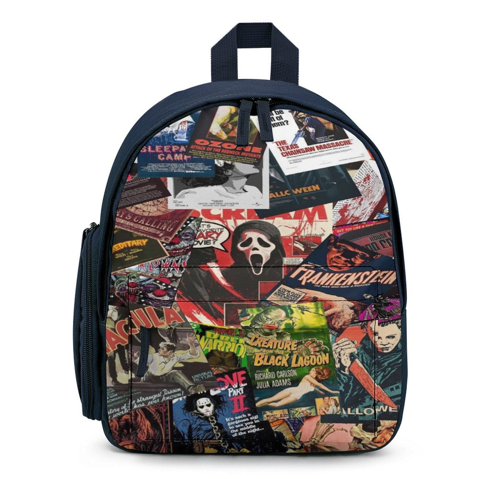 Small Backpack 12 inch Horror Movie Backpack with Front Pocket Durable ...