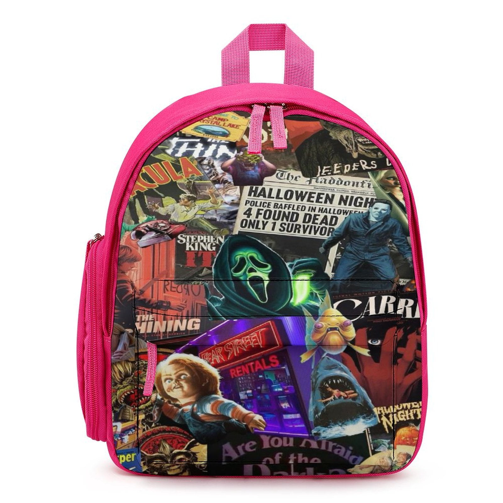 Small Backpack 12 inch Horror Movie Backpack with Front Pocket Durable ...