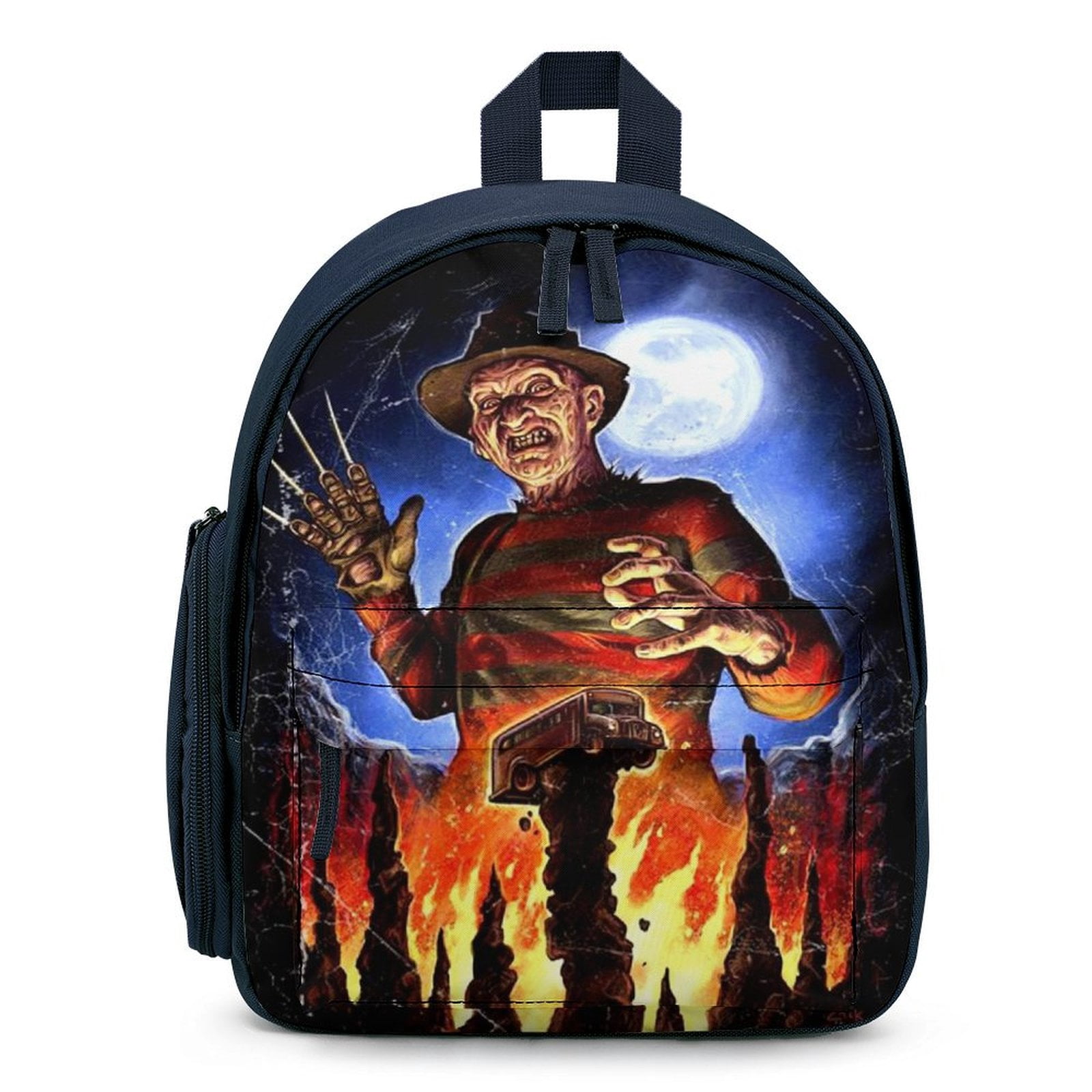 Small Backpack 12 inch Horror Movie Freddy Krueger Backpack with Front ...