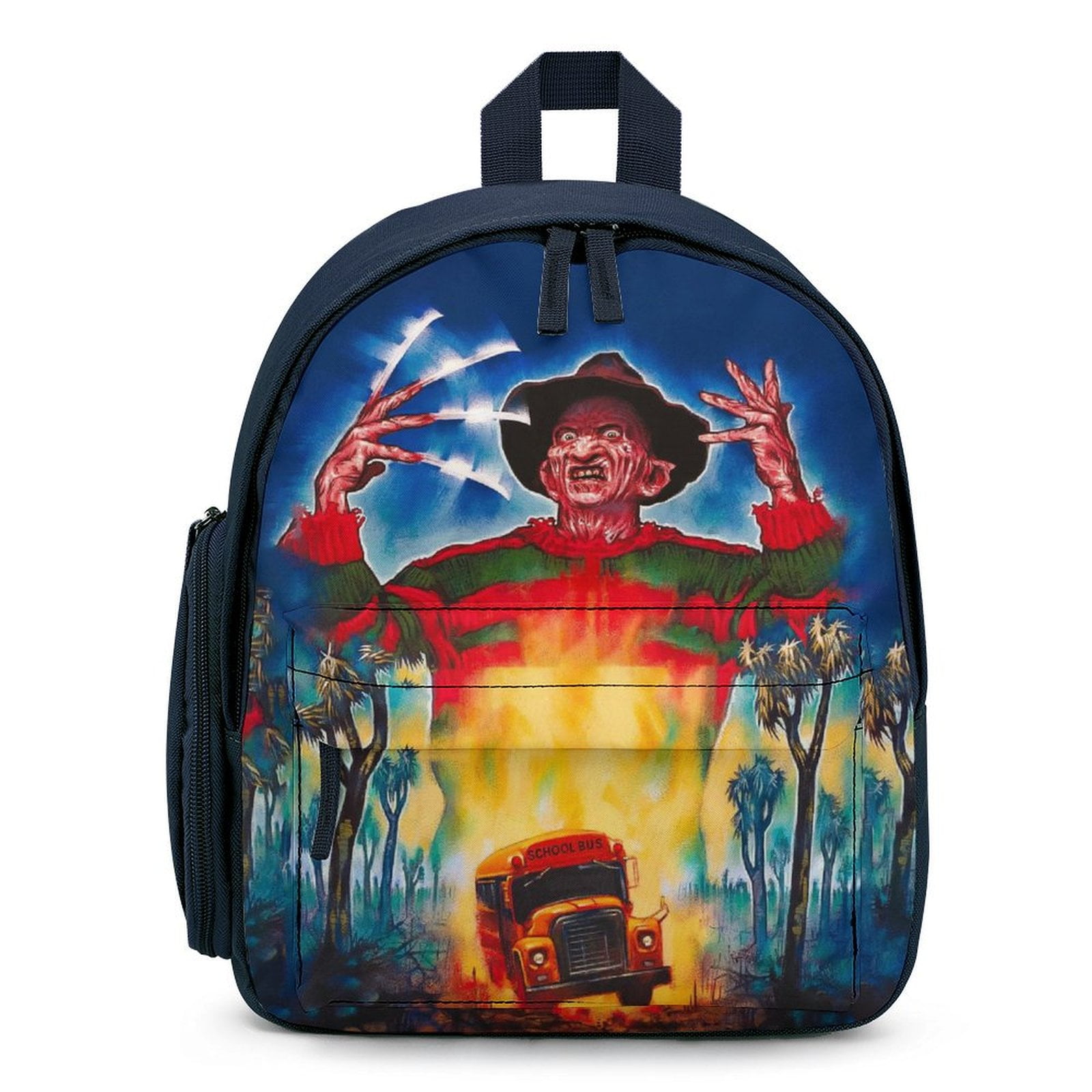 Small Backpack 12 inch Horror Movie Freddy Krueger Backpack with Front ...